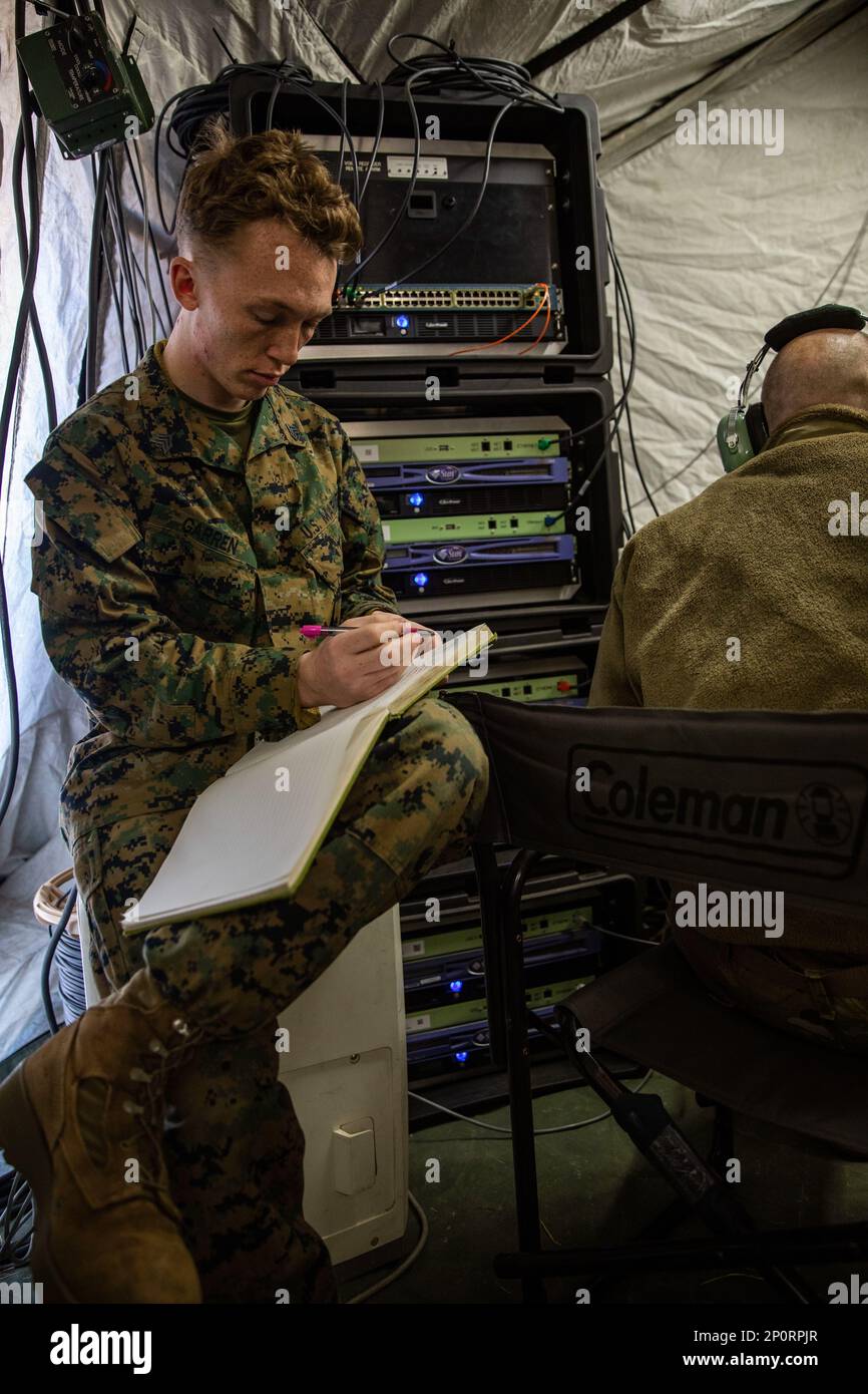 U.S. Marine Corps Sgt. Zachary Garren, a radar technician with Marine ...