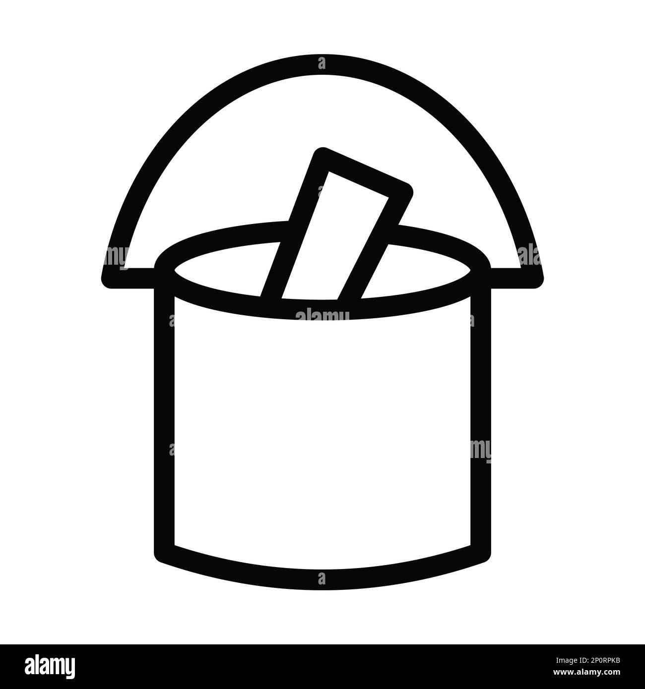 Tin with Paint Vector Thick Line Icon For Personal And Commercial Use ...