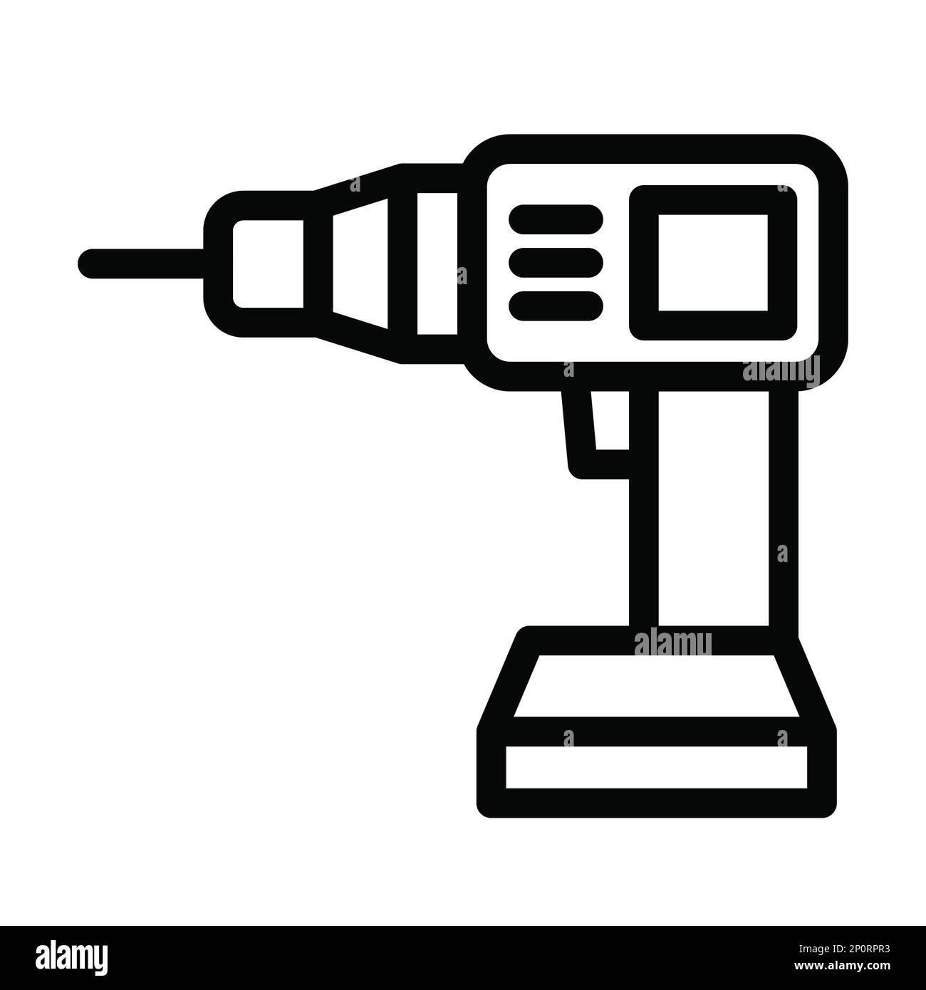 Driller Vector Thick Line Icon For Personal And Commercial Use Stock Photo - Alamy