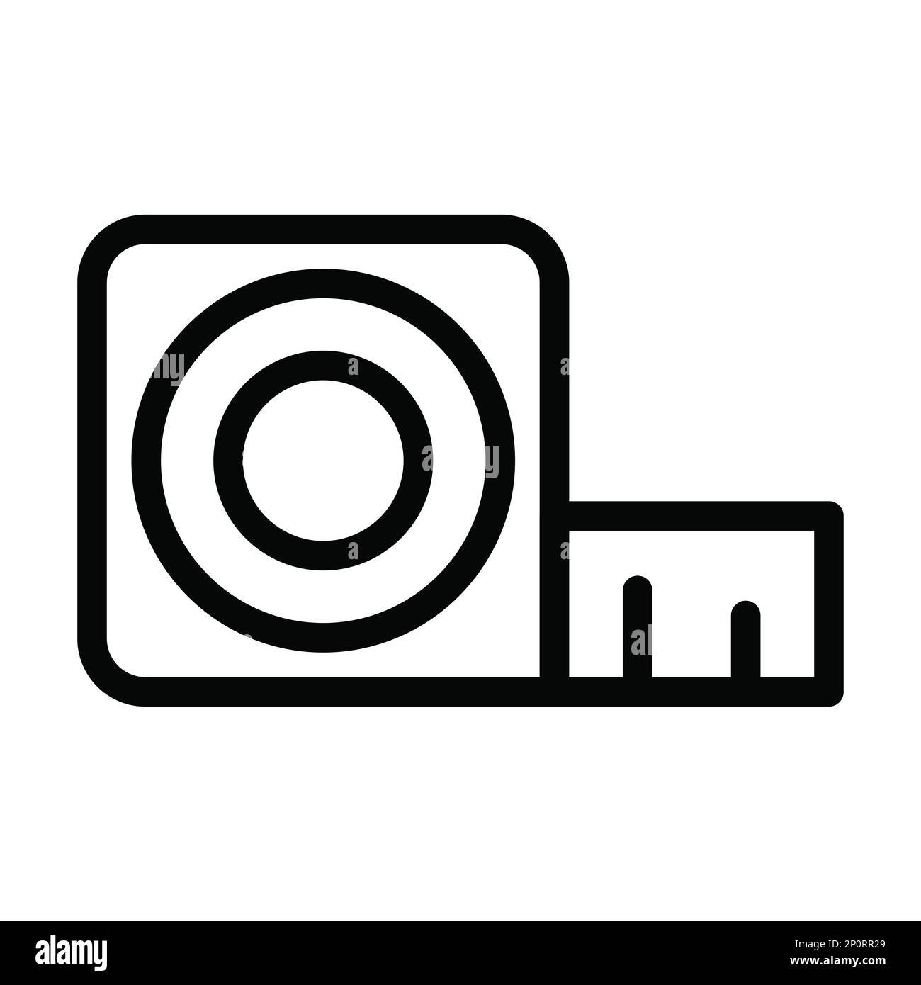 Tape Measure Vector Thick Line Icon For Personal And Commercial Use ...