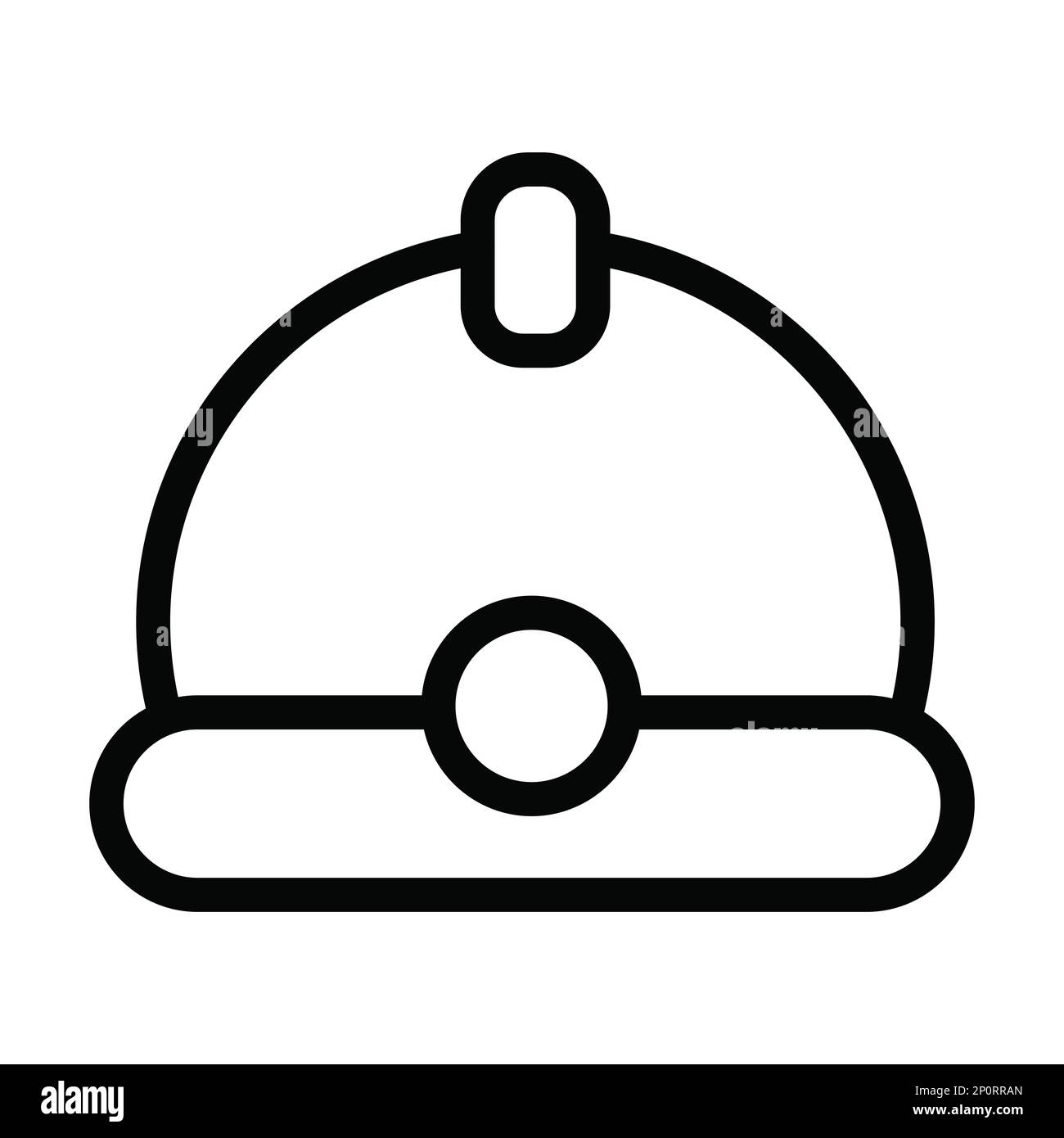 Construction Helmet Vector Thick Line Icon For Personal And Commercial ...