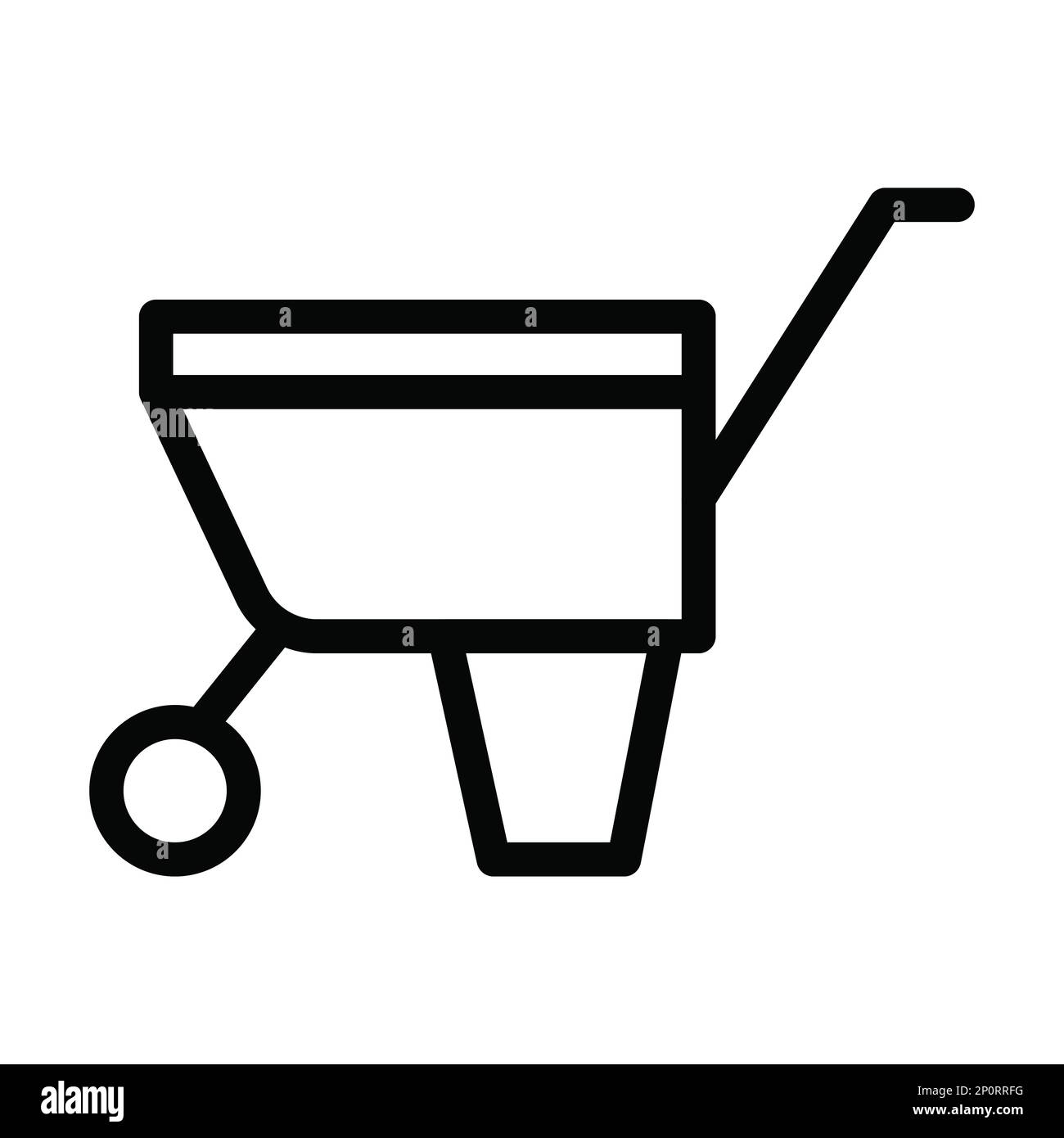 Wheelbarrow vector thick line icon for personal and commercial use hi-res stock photography and ...