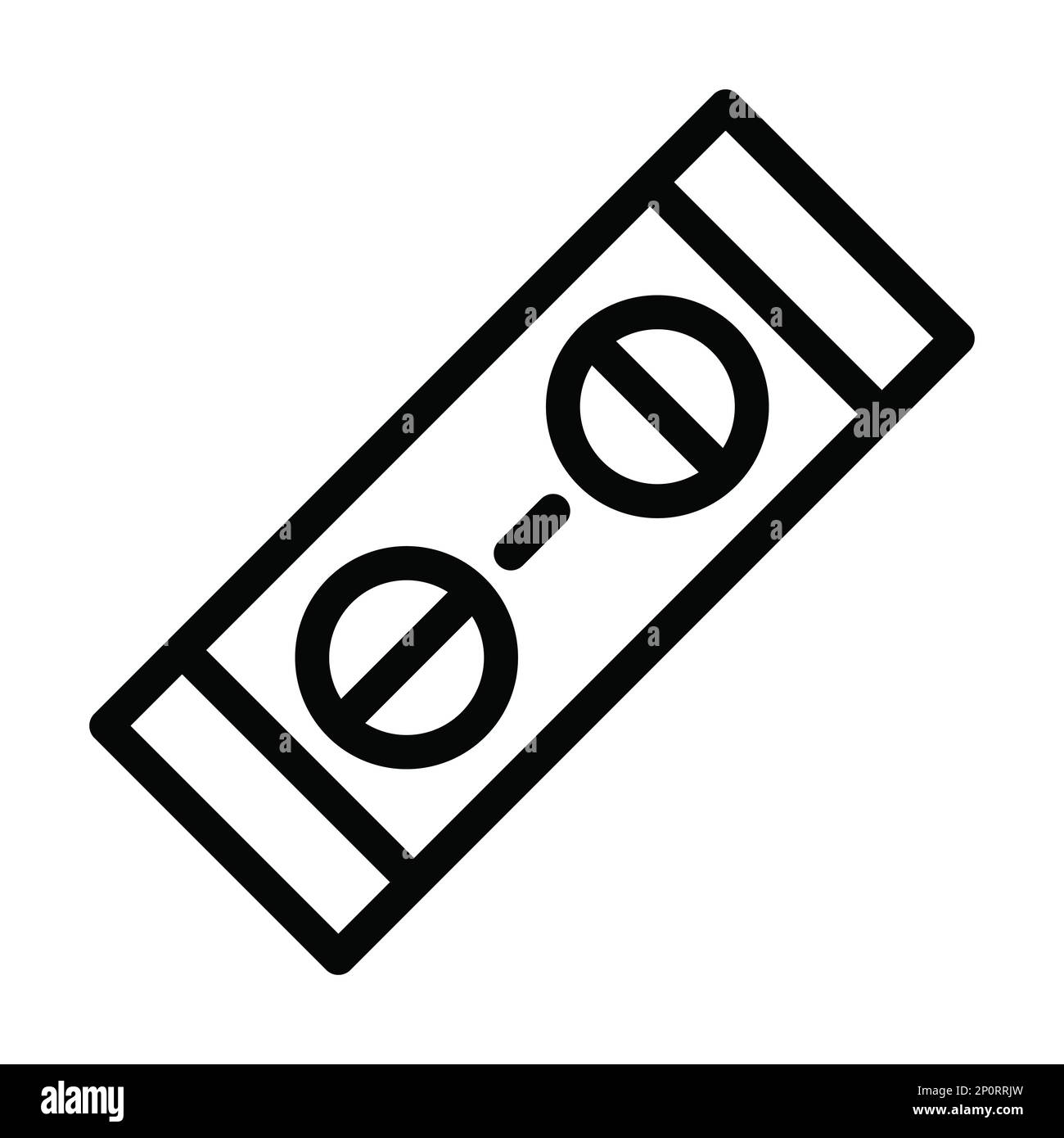 Level Tool Vector Thick Line Icon For Personal And Commercial Use Stock ...