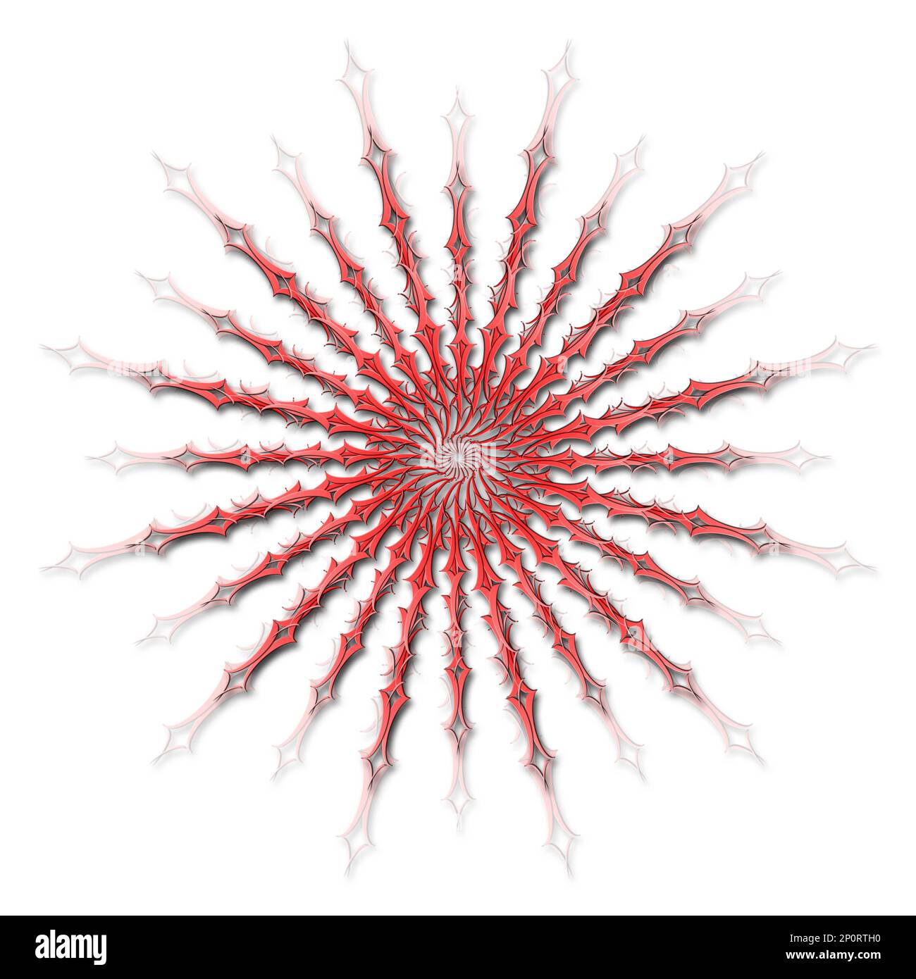 Abstract Graphic Background Loop Shape Illusion In Red Color With