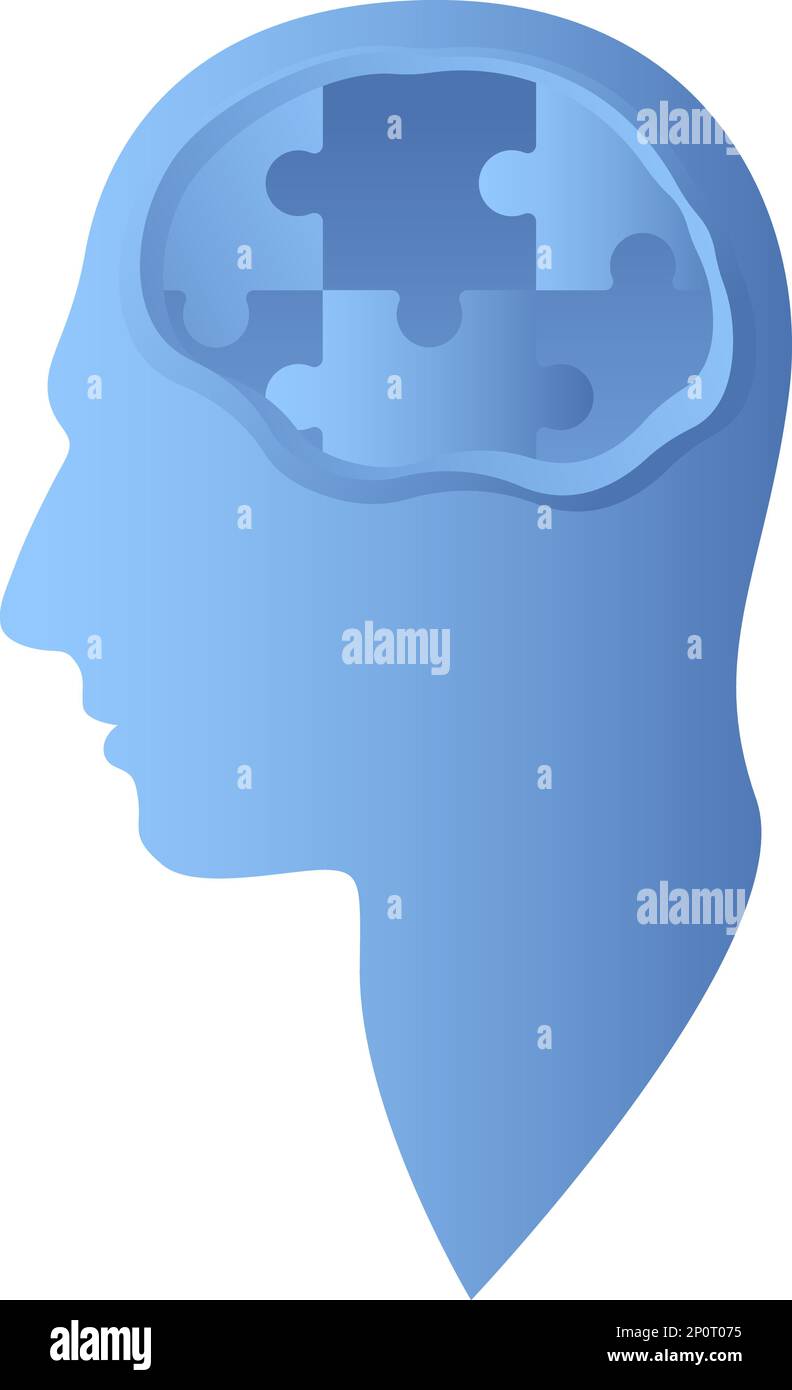 Illustration meditation face mind Cut Out Stock Images & Pictures - Alamy