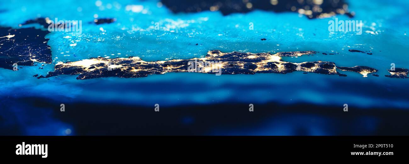 Java, Jakarta, Bali tilt shift panorama. Elements of this image ...