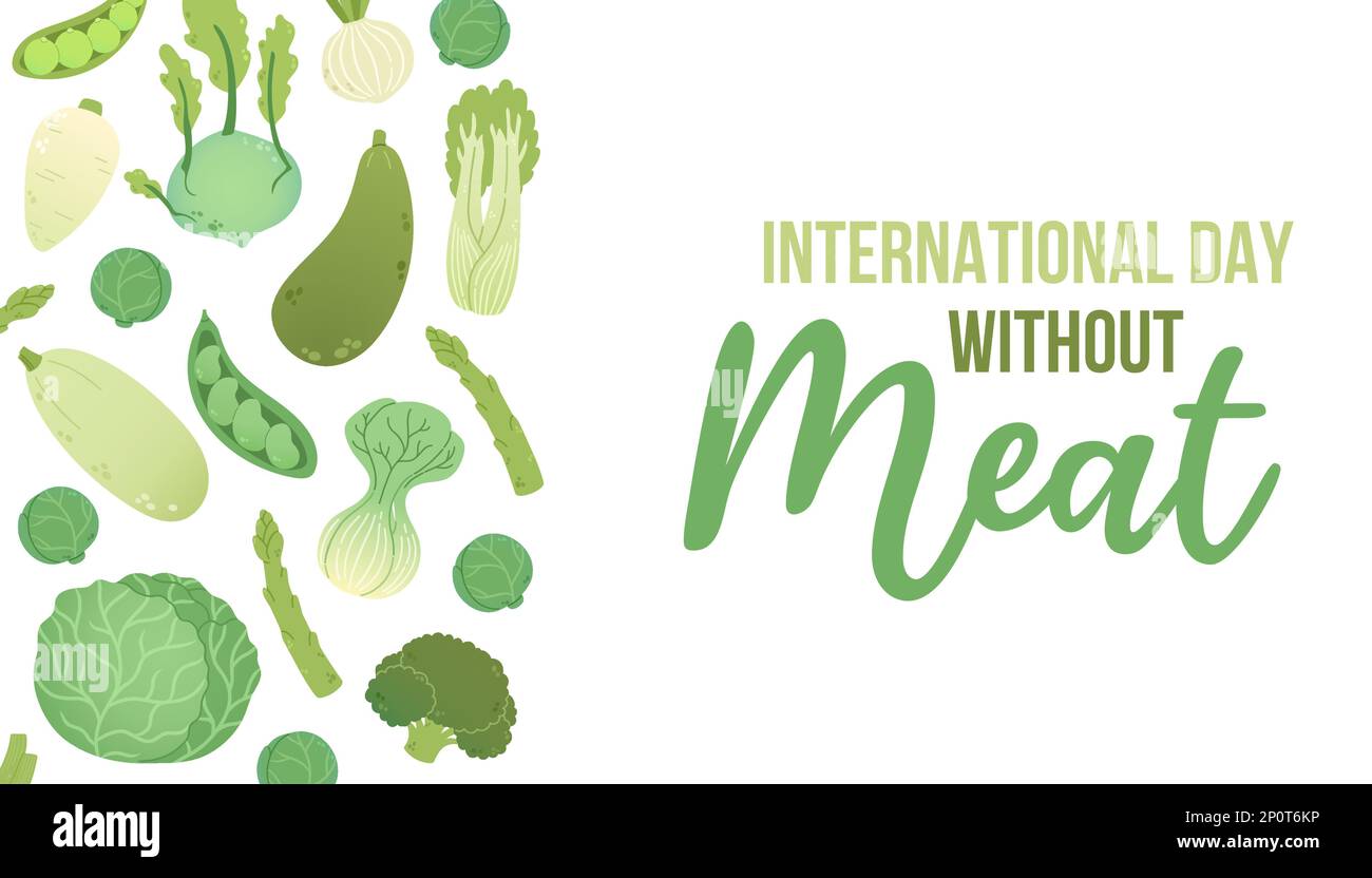 International Day Without Meat. March 20. Holiday concept. Template for ...