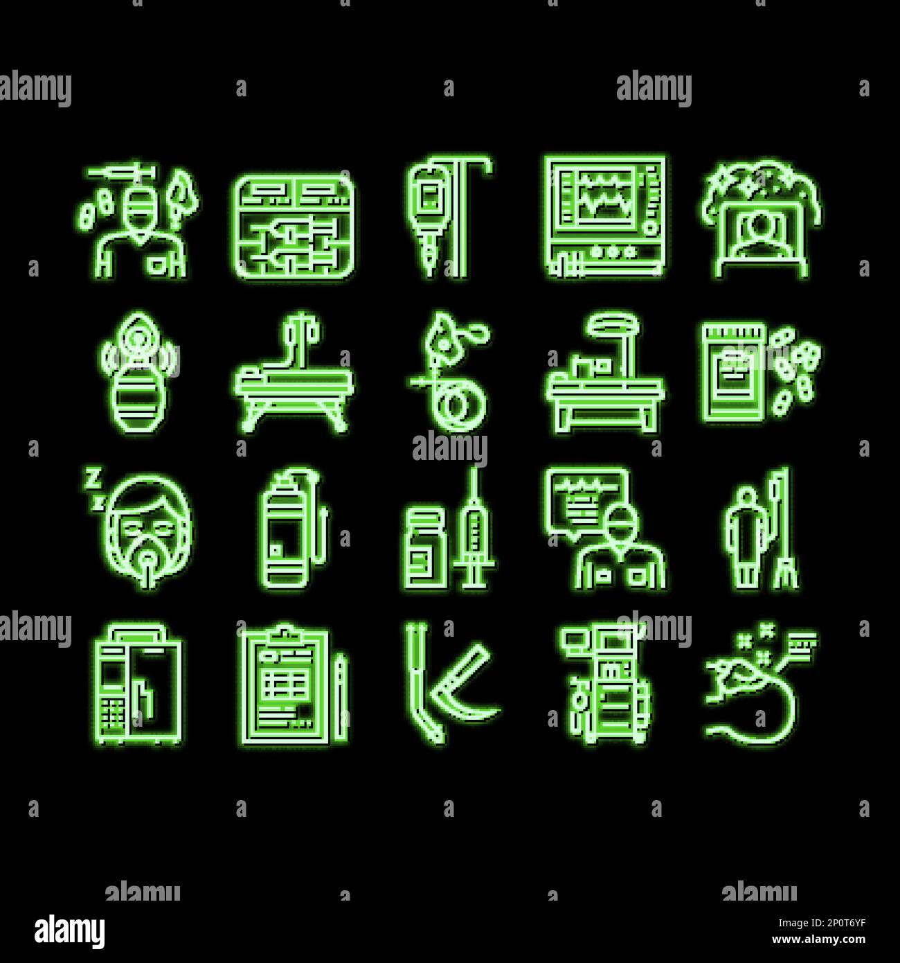 Anesthesiologist Tool neon glow icon illustration Stock Vector Image ...