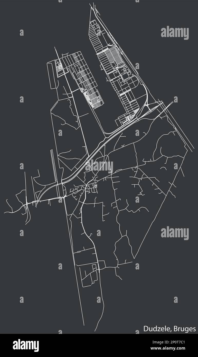 Street roads map of the DUDZELE SUBURB, BRUGES Stock Vector Image & Art ...