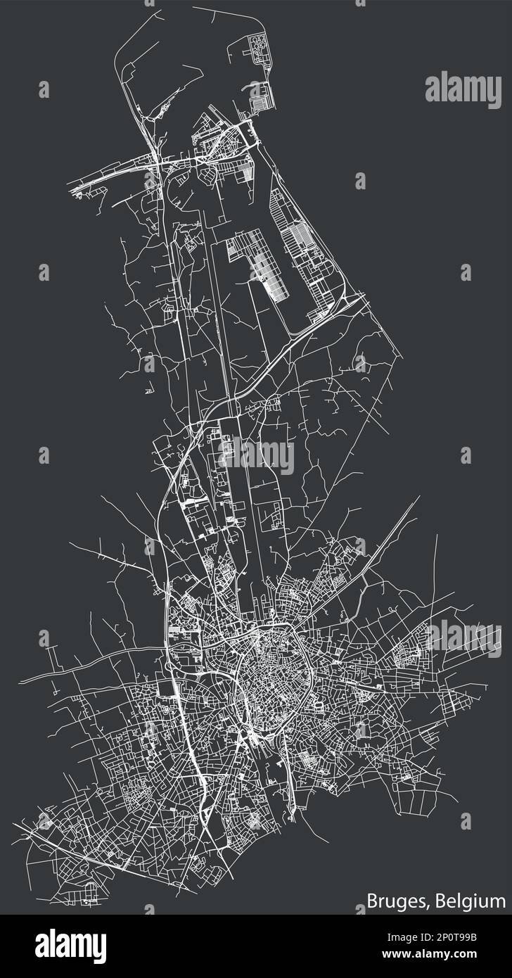 Bruges street map hi-res stock photography and images - Alamy