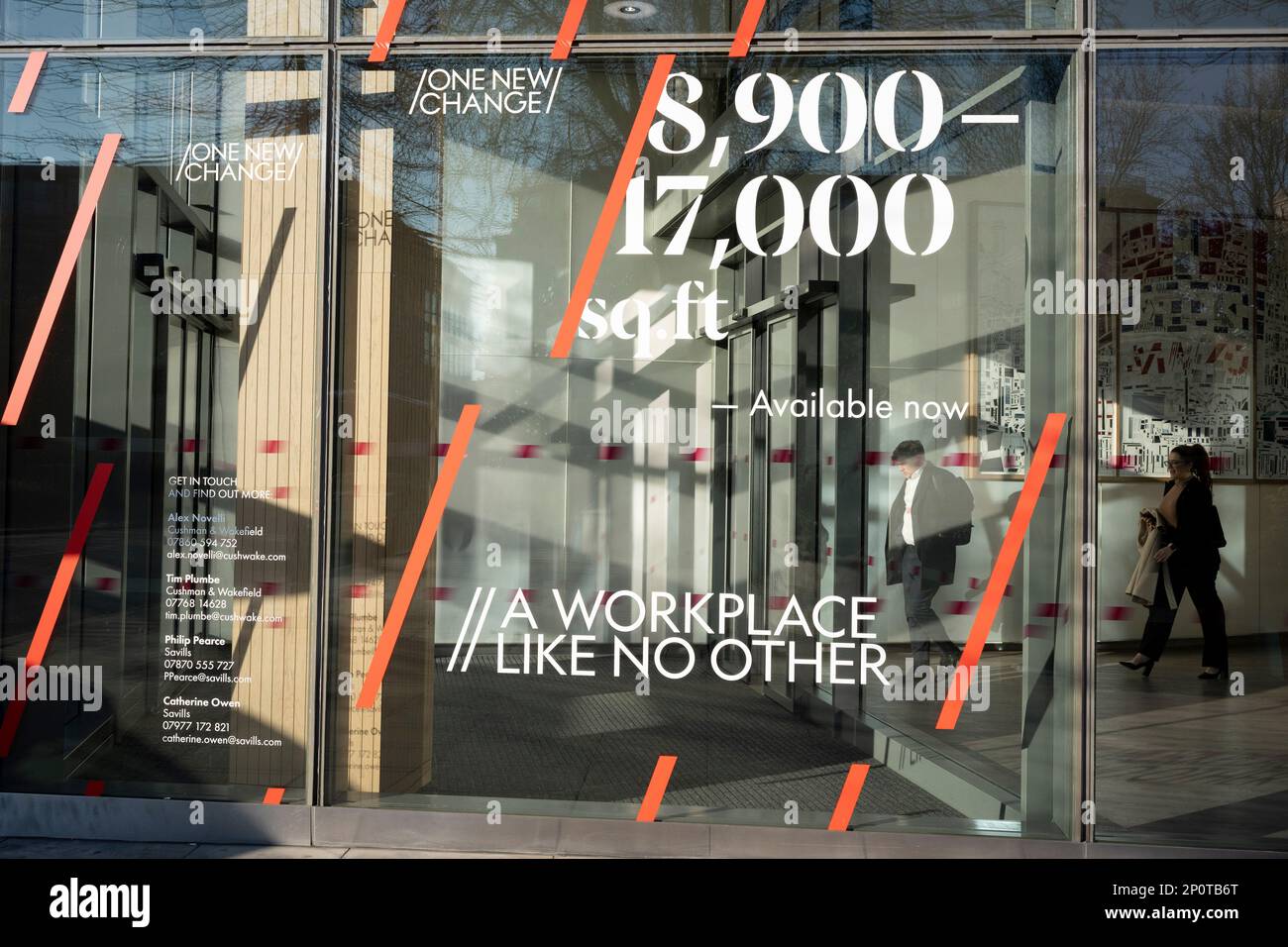 Employees leave their place of work in the City of London, the capital ...