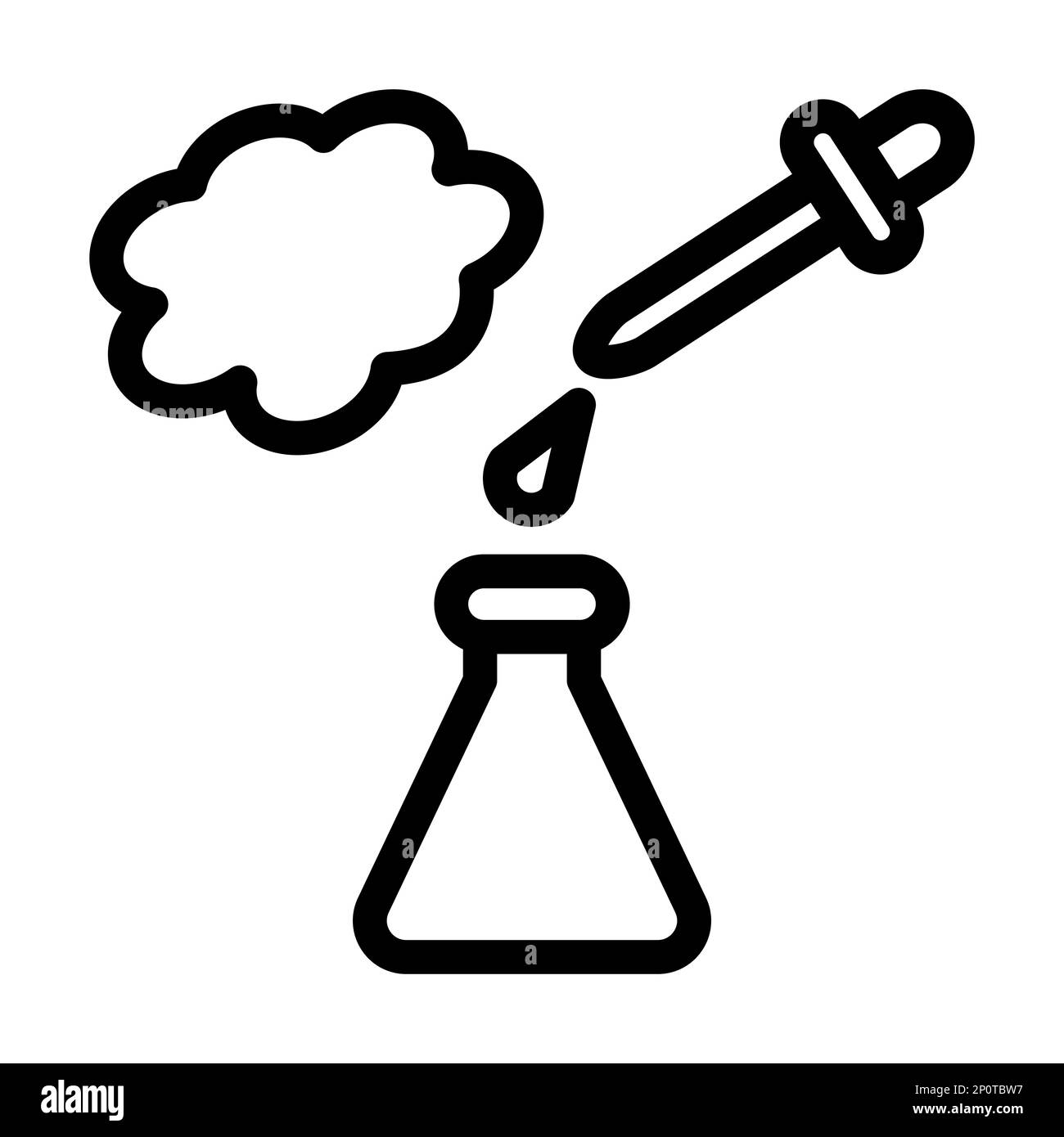 Chemical Reaction Vector Thick Line Icon For Personal And Commercial ...