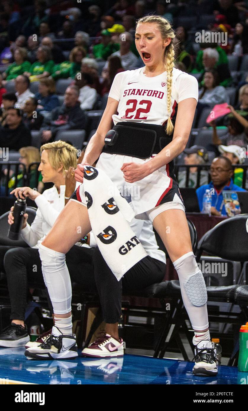 LasVegas, NV, USA. 02nd Mar, 2023. A. Stanford forward Cameron Brink ...