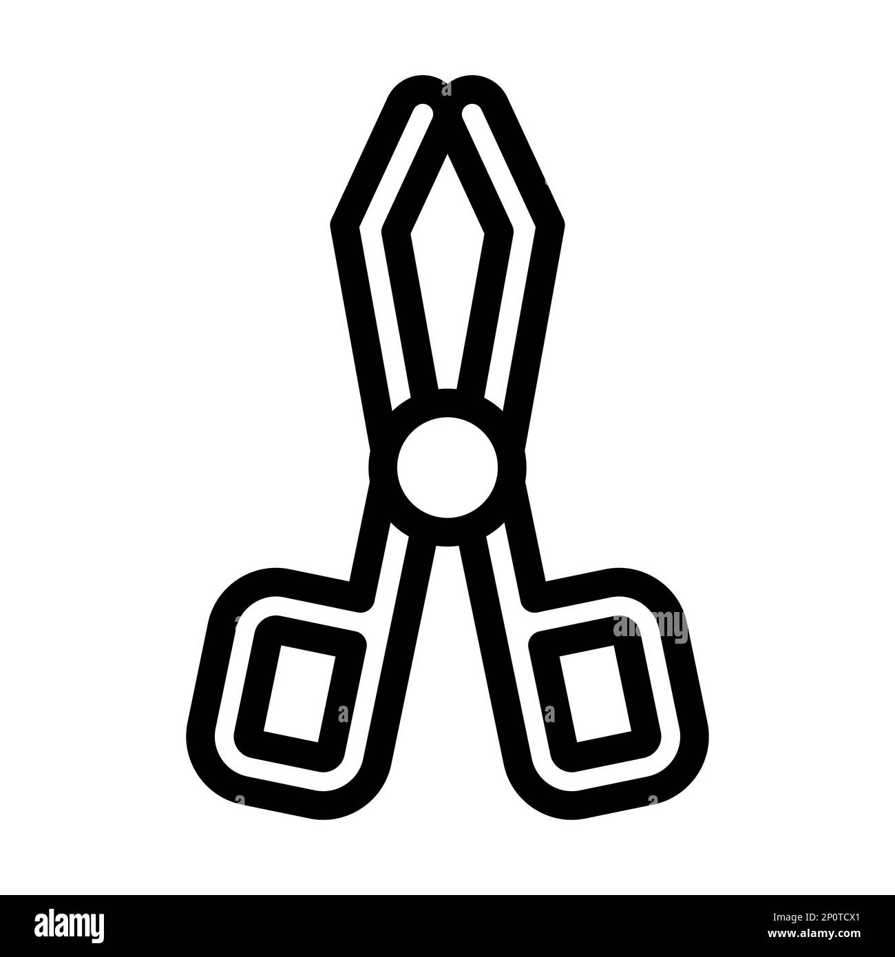 Tongs Vector Thick Line Icon For Personal And Commercial Use Stock Photo - Alamy