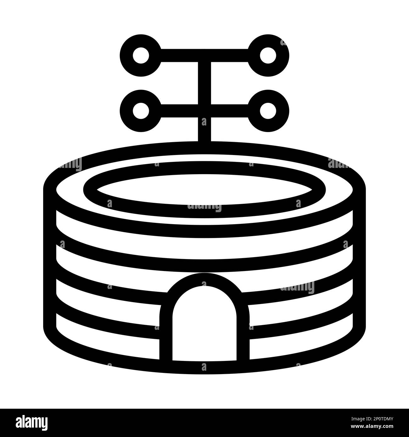 Stadium Vector Thick Line Icon For Personal And Commercial Use Stock Photo - Alamy