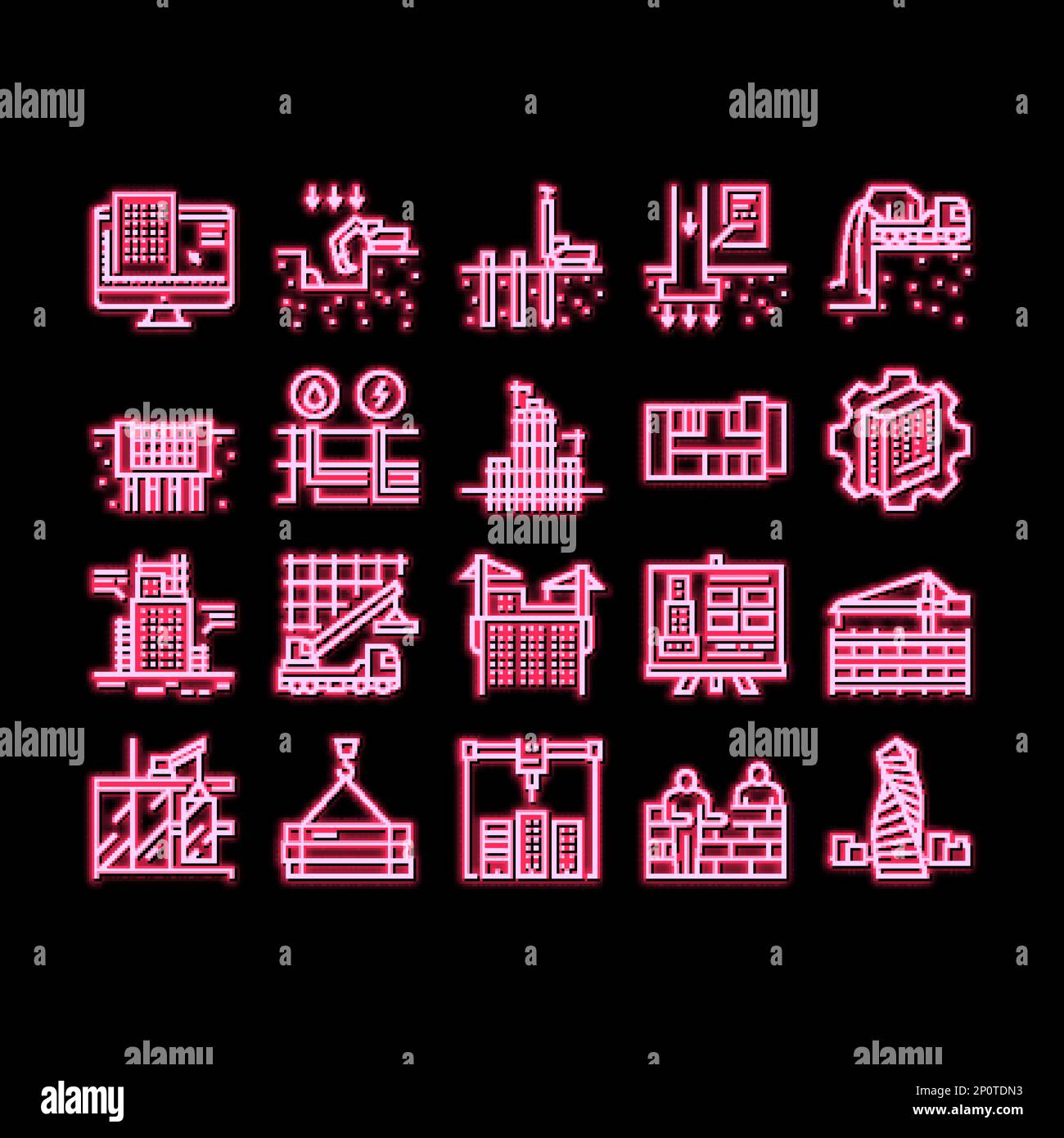 Construction excavation foundation development Stock Vector Images - Alamy