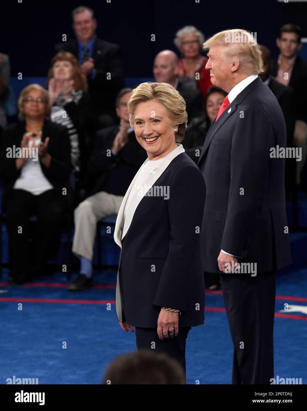 Democratic presidential nominee Hillary Clinton, left, and Republican ...