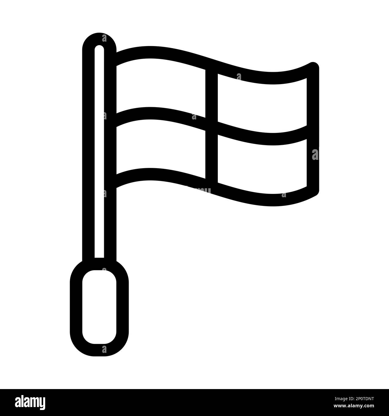 Offside Flag Vector Thick Line Icon For Personal And Commercial Use ...