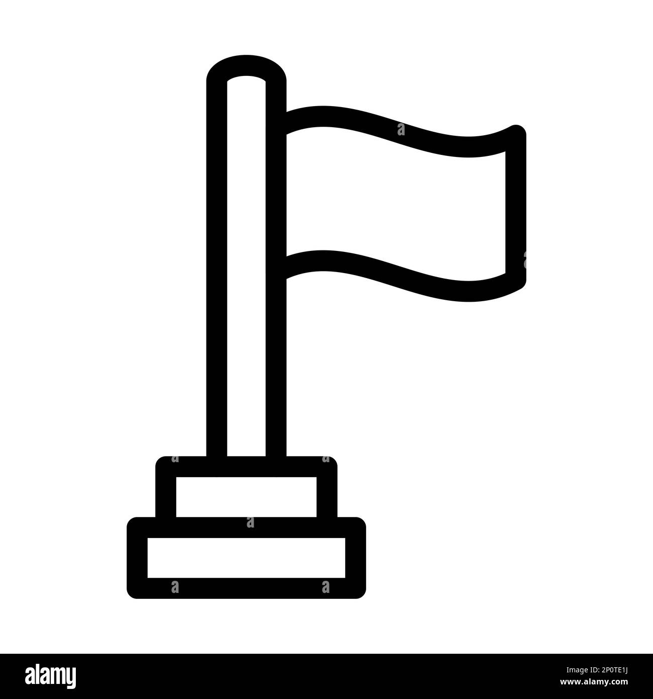 Flag Vector Thick Line Icon For Personal And Commercial Use Stock Photo ...