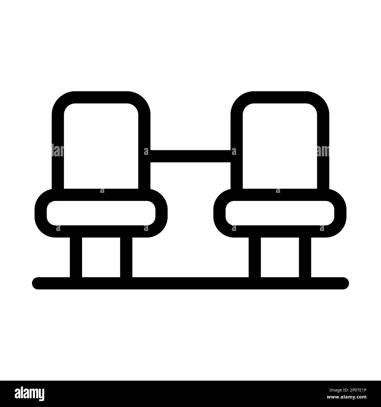 Seating Vector Thick Line Icon For Personal And Commercial Use Stock Photo - Alamy
