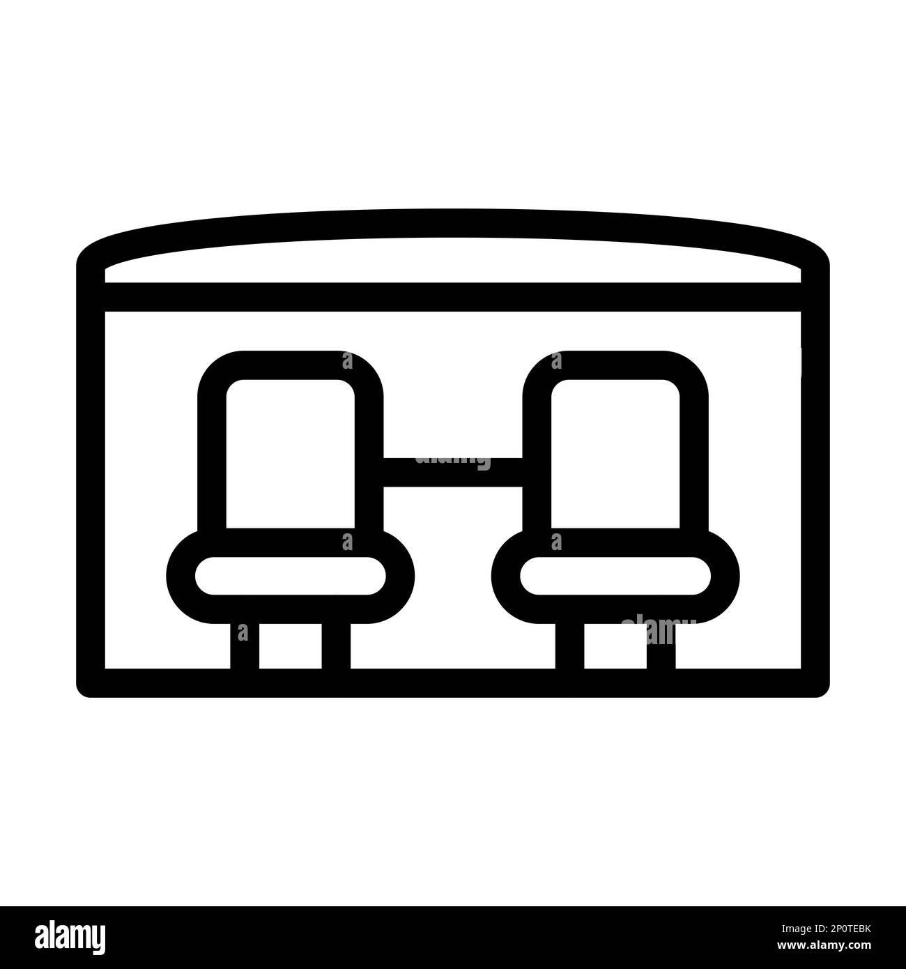 Bench Vector Thick Line Icon For Personal And Commercial Use Stock Photo - Alamy