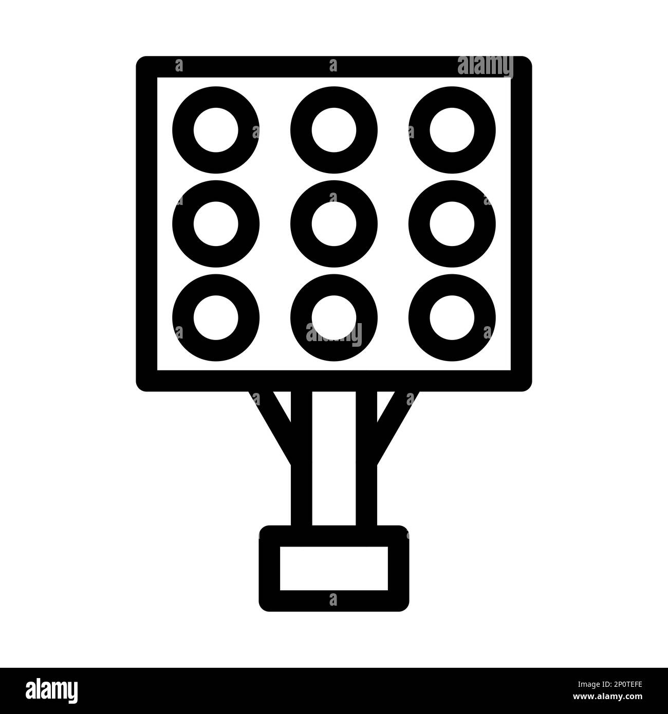Stadium Lights Vector Thick Line Icon For Personal And Commercial Use ...