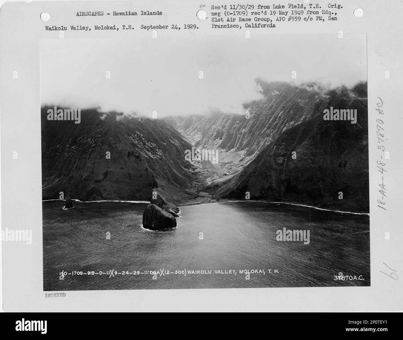 Hawaii - Molokai Island, Aerial Photograph Stock Photo - Alamy