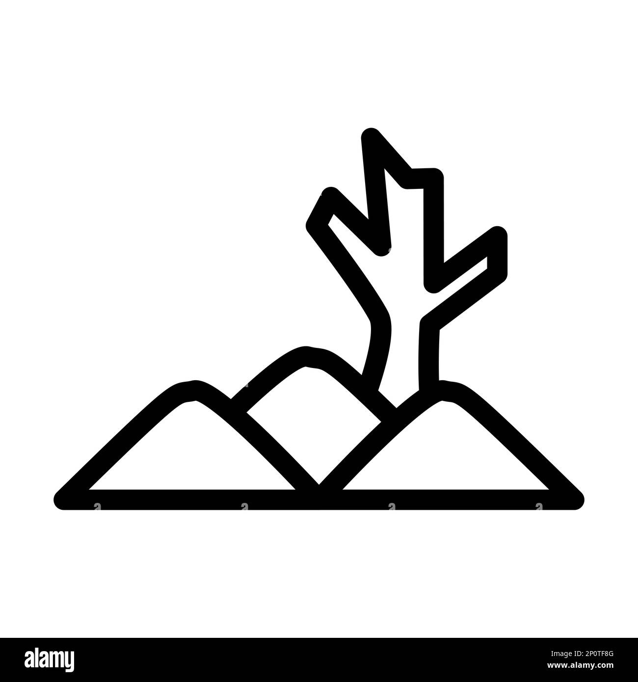Desert Vector Thick Line Icon For Personal And Commercial Use Stock Photo - Alamy