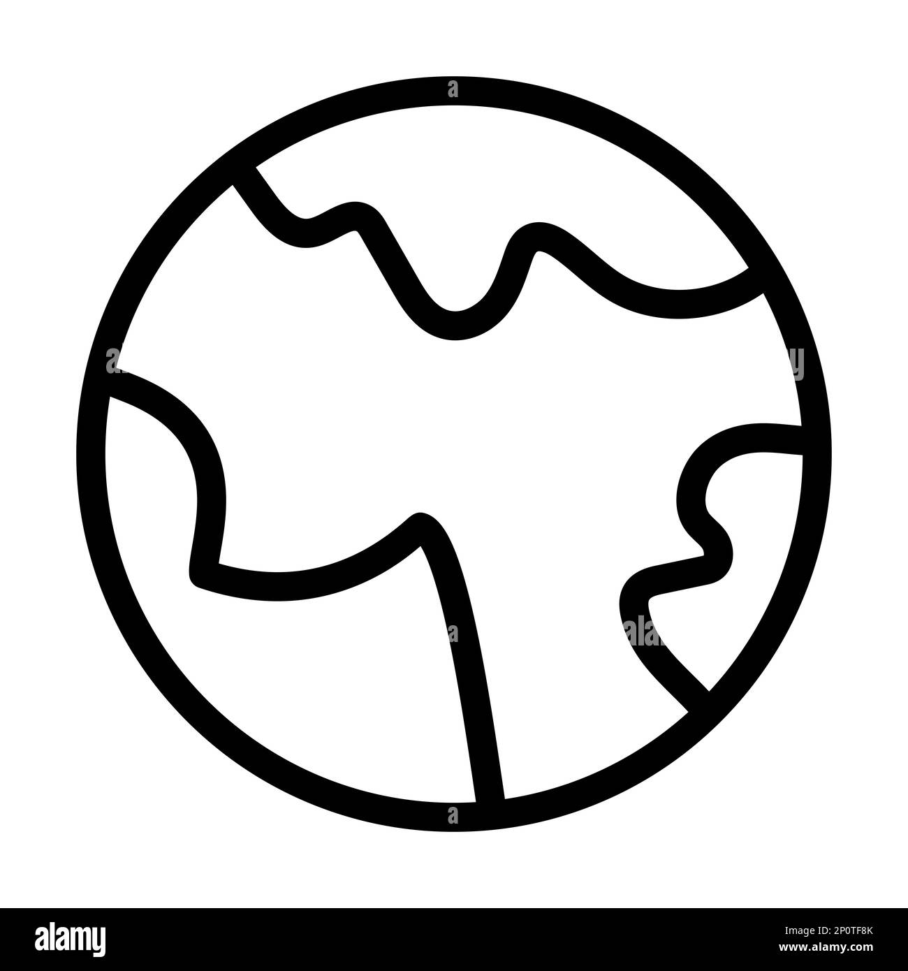 Earth Vector Thick Line Icon For Personal And Commercial Use Stock ...
