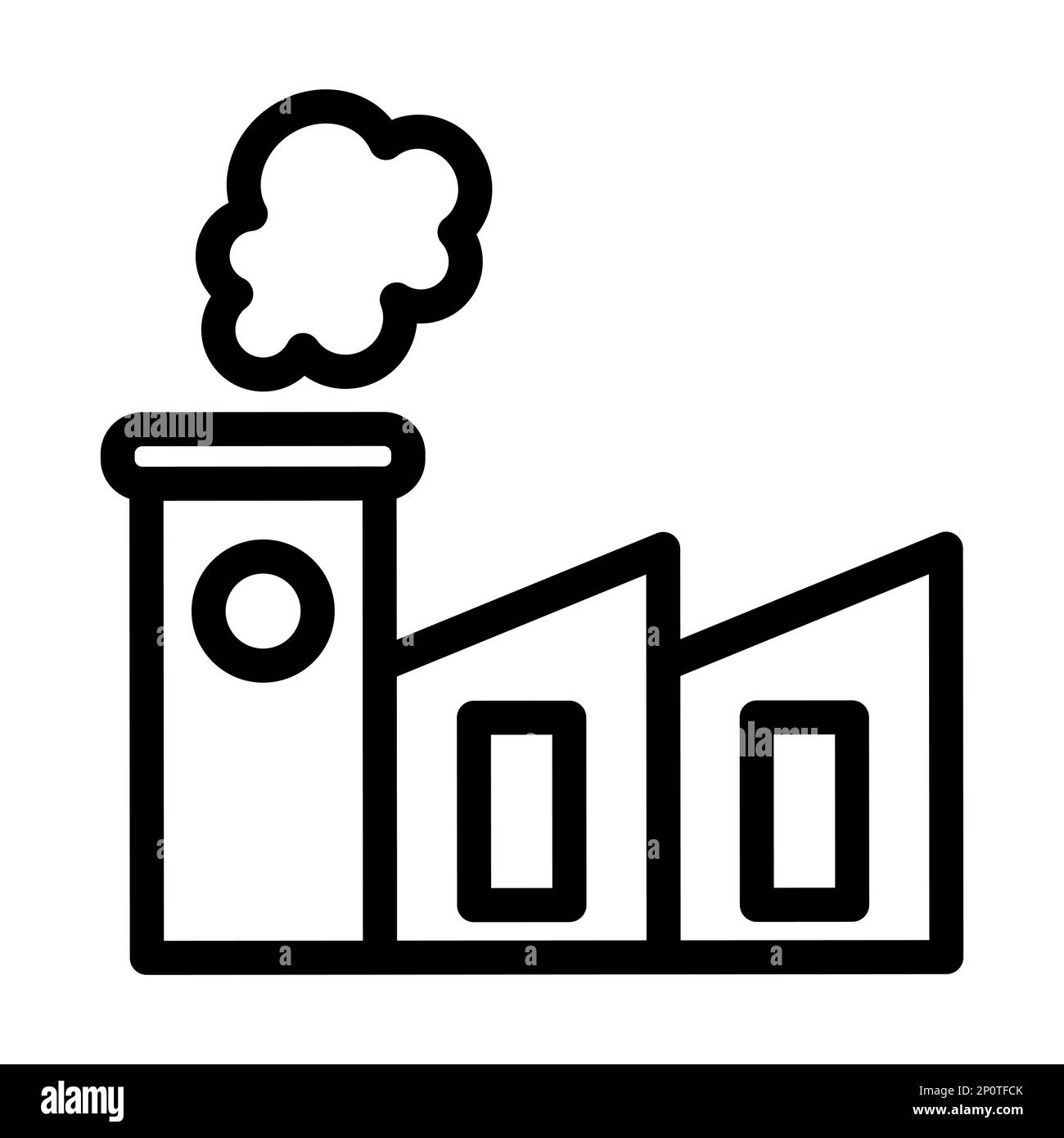 Factory Vector Thick Line Icon For Personal And Commercial Use Stock Photo - Alamy