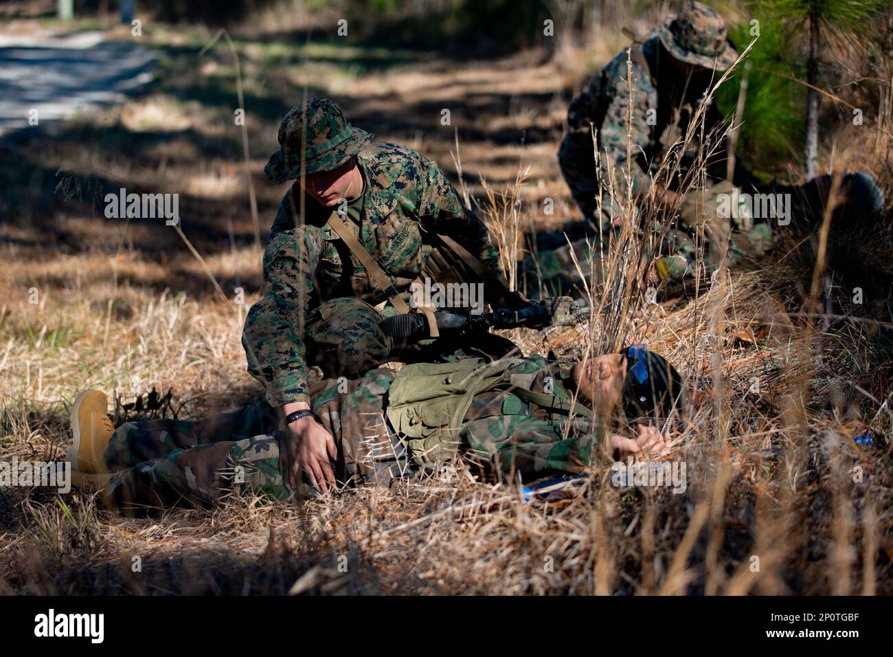 U.S. Marine Corps Pfc. Isaac Chambers, automatic rifleman, 3rd ...
