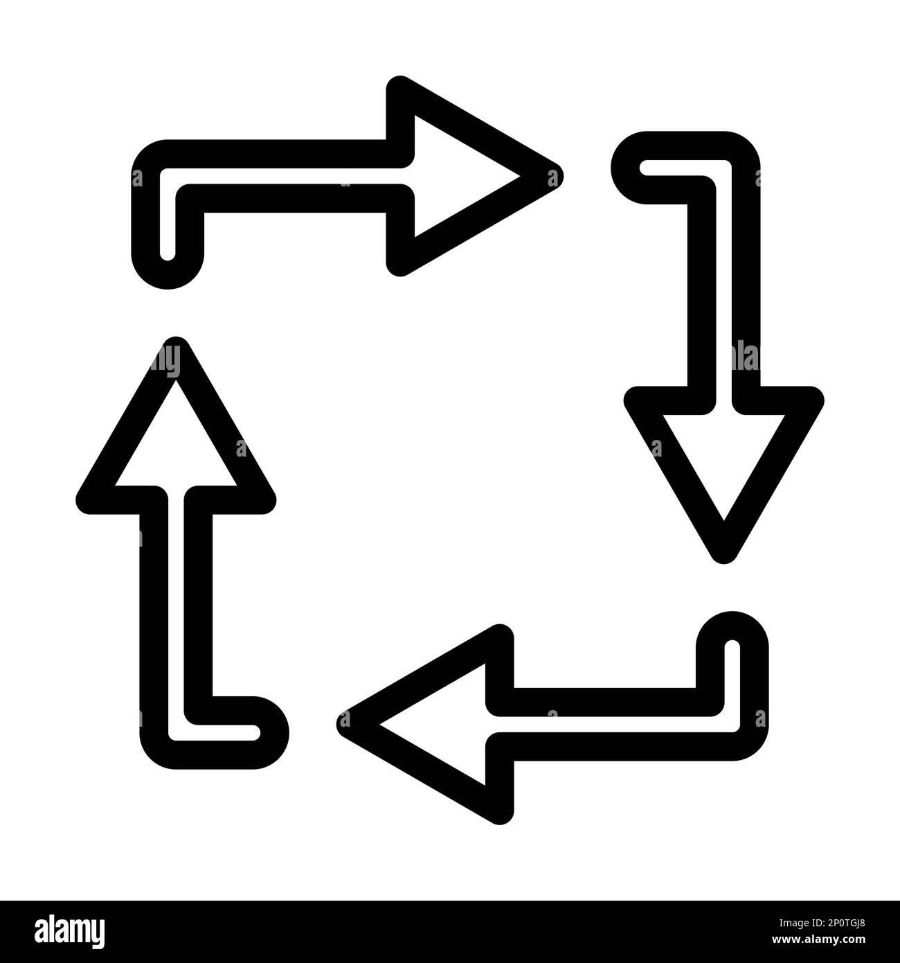 Recycling Vector Thick Line Icon For Personal And Commercial Use Stock Photo - Alamy