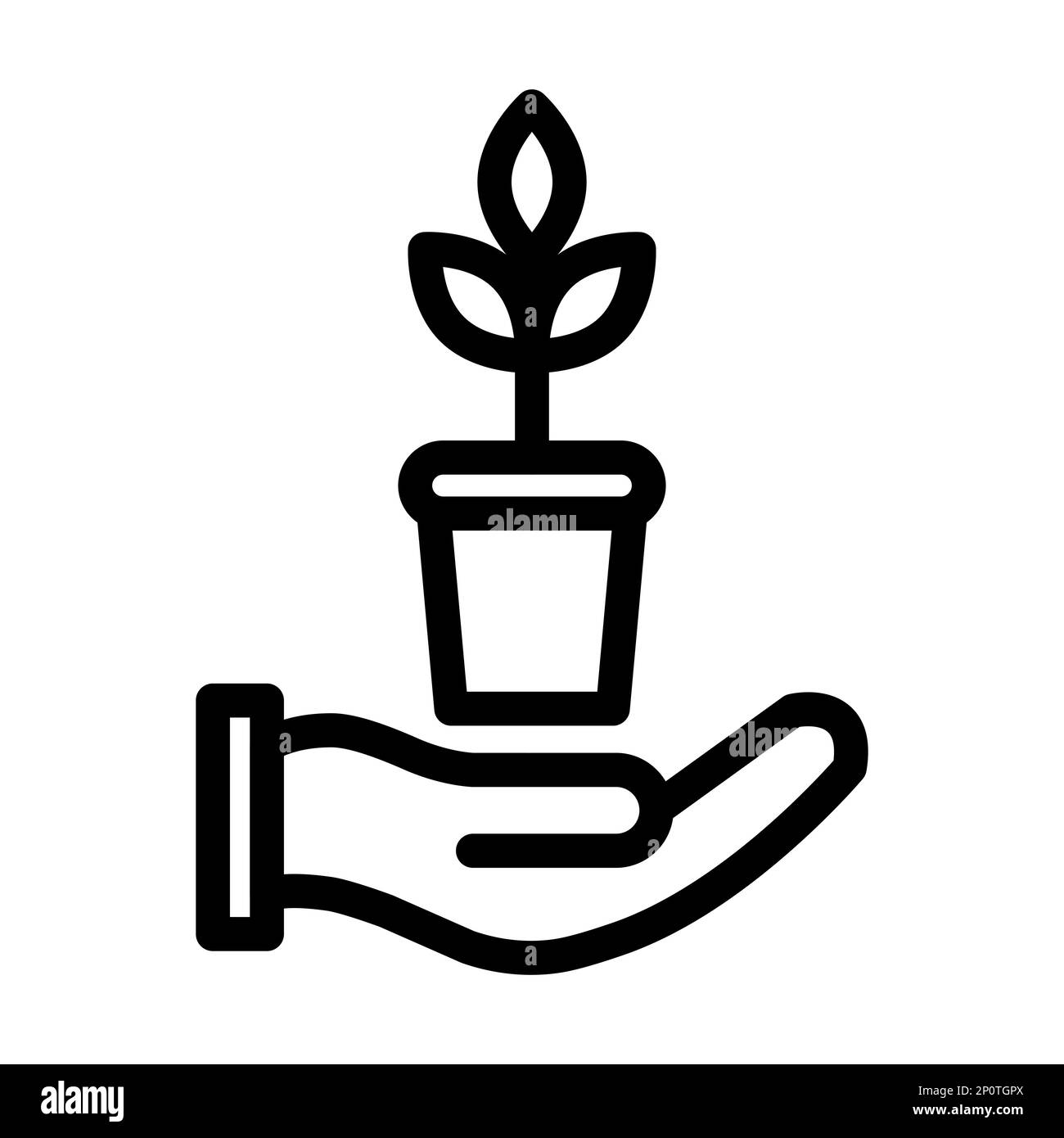 Sustainable Agriculture Vector Thick Line Icon For Personal And ...