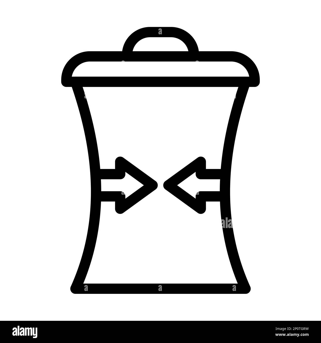 Waste Reduction Vector Thick Line Icon For Personal And Commercial Use ...