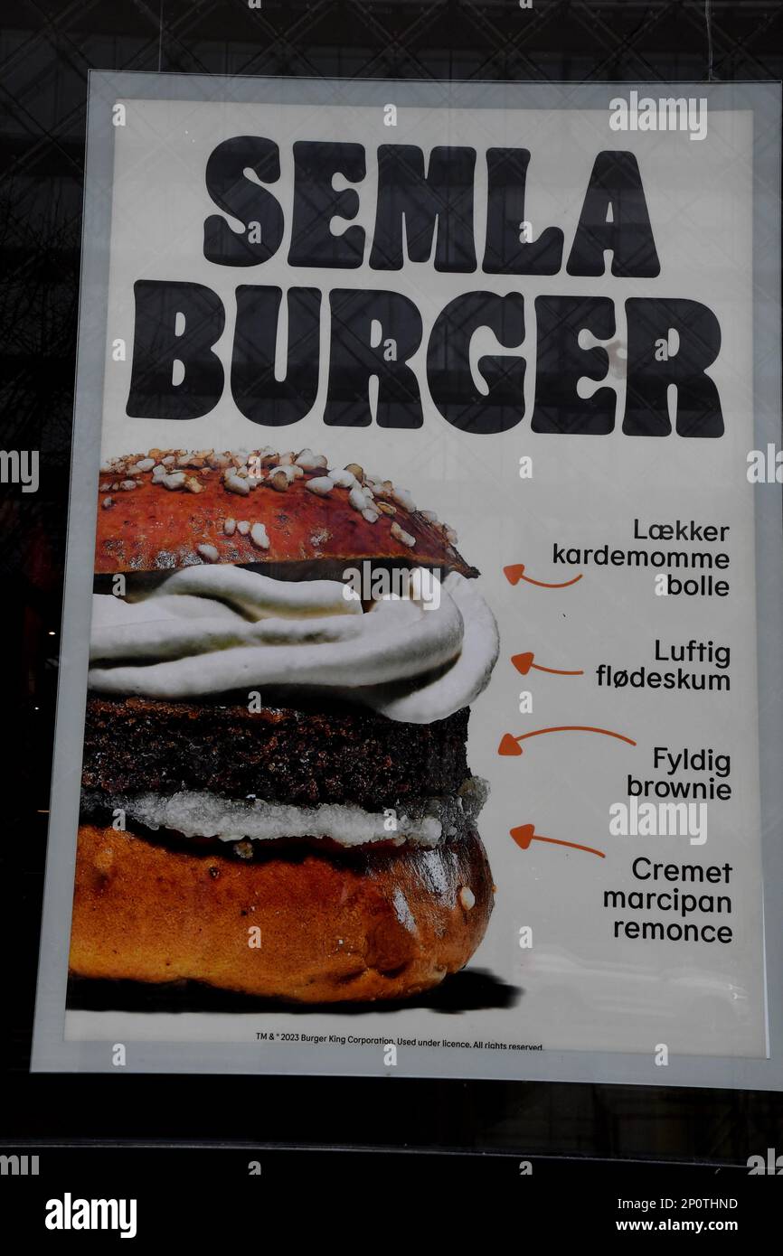 Copenhagen/Denmark/03 March 2023/ Burger king fast food chain ...