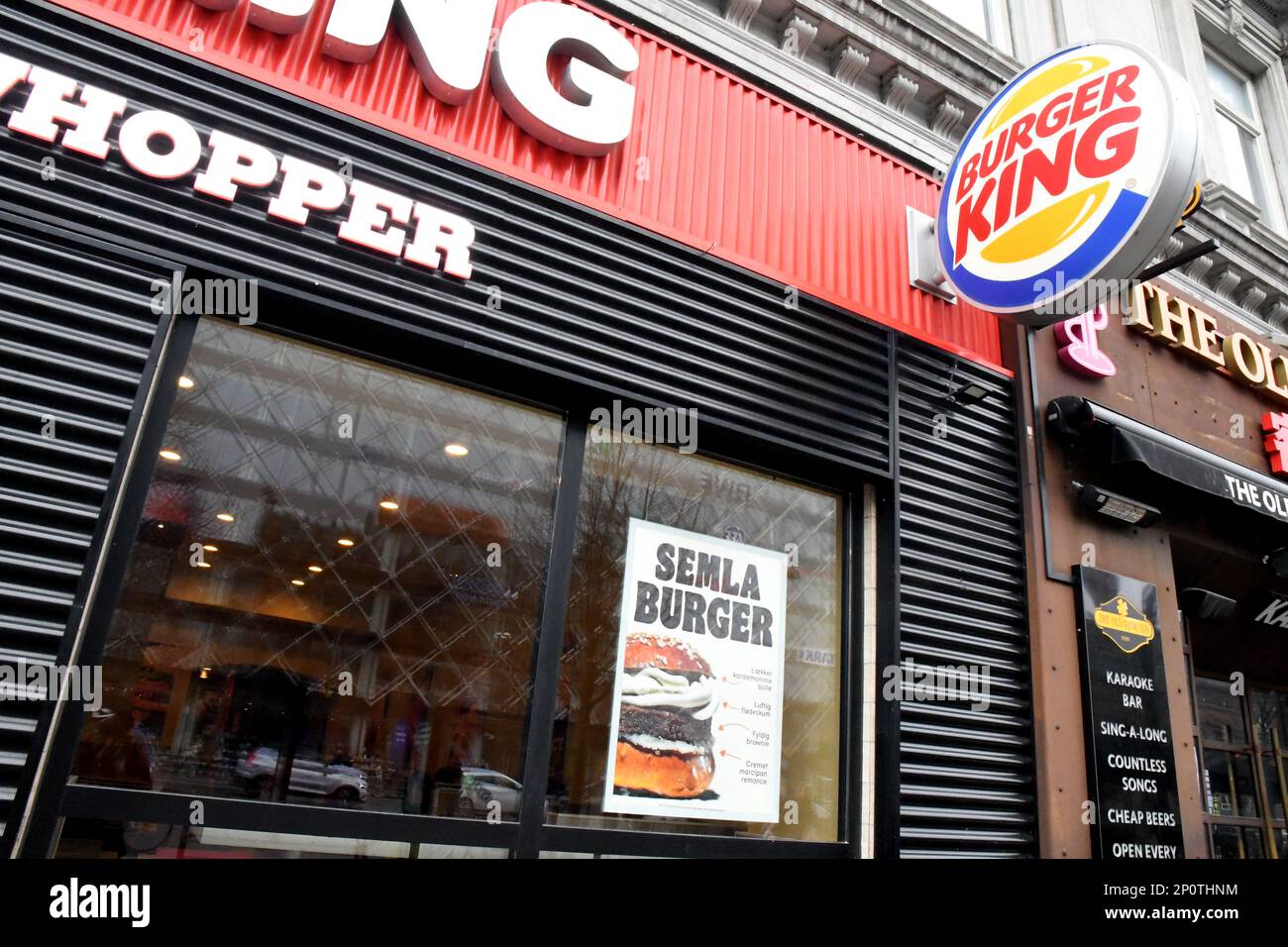 Copenhagen/Denmark/03 March 2023/ Burger king fast food chain ...