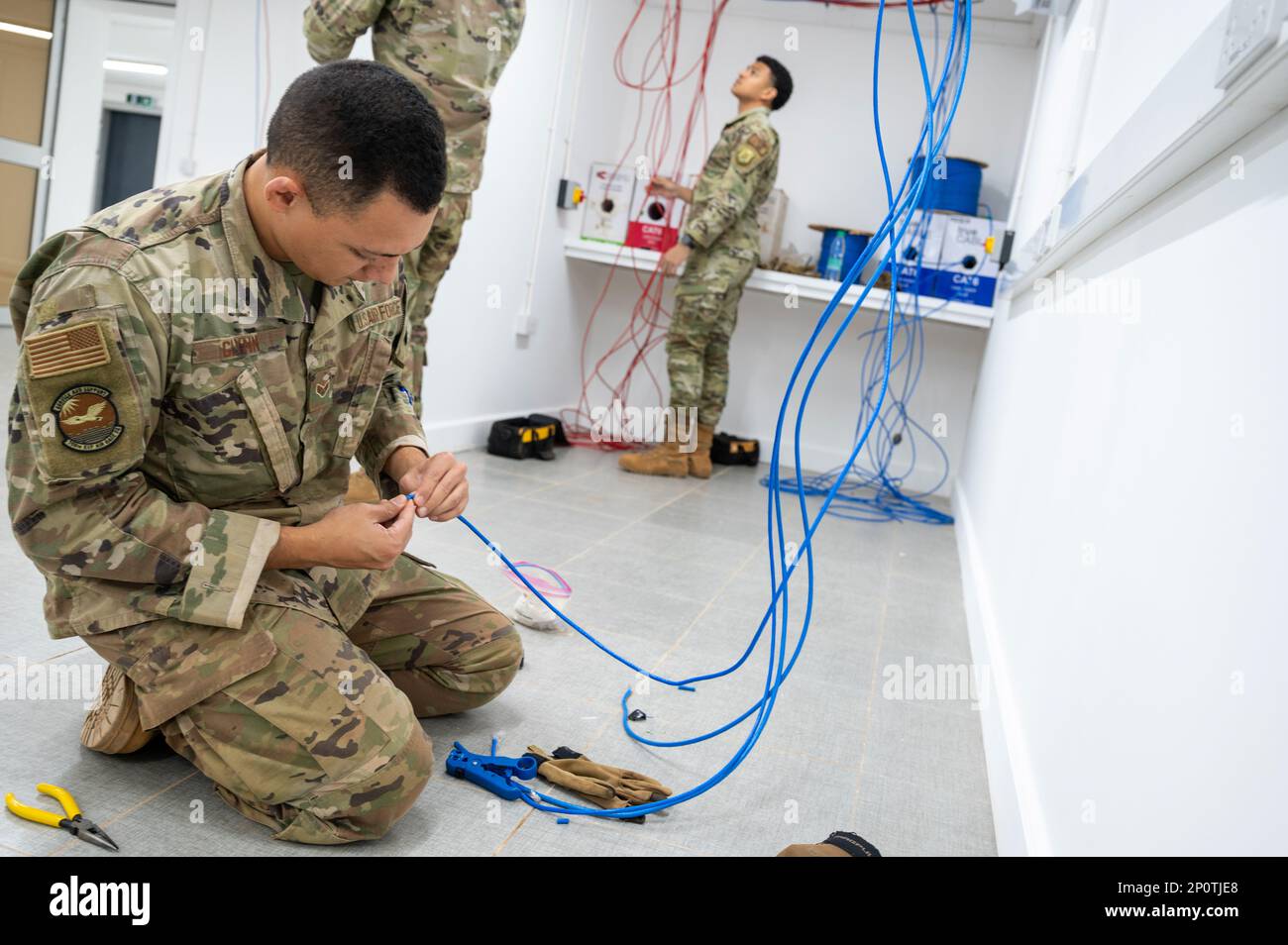 U.S. Air Force Senior Airman Joshua Glynn, 768th Expeditionary Air Base Squadron Communication ...