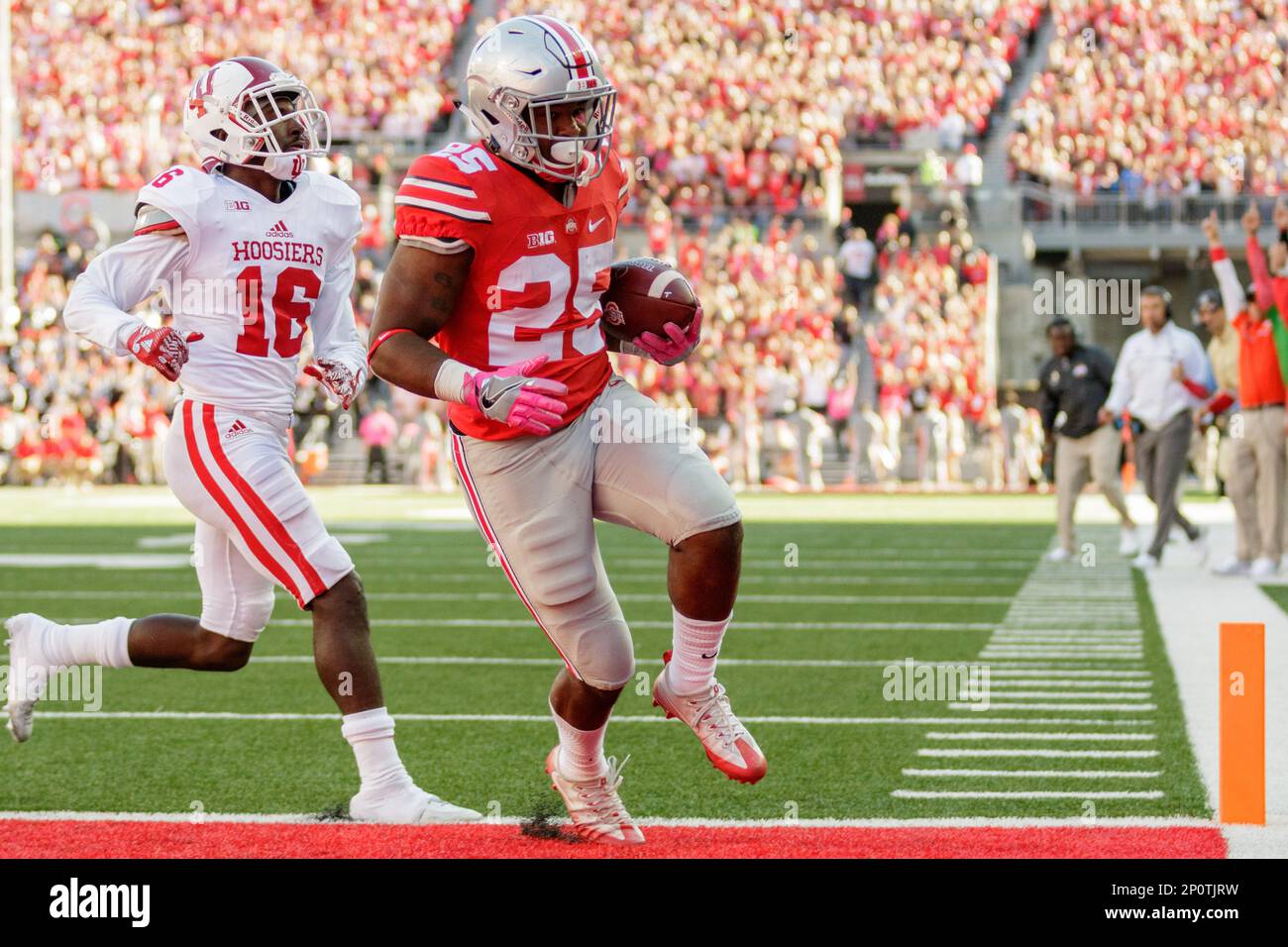October 8th, 2016: Ohio State Buckeyes running back Mike Weber (25 ...
