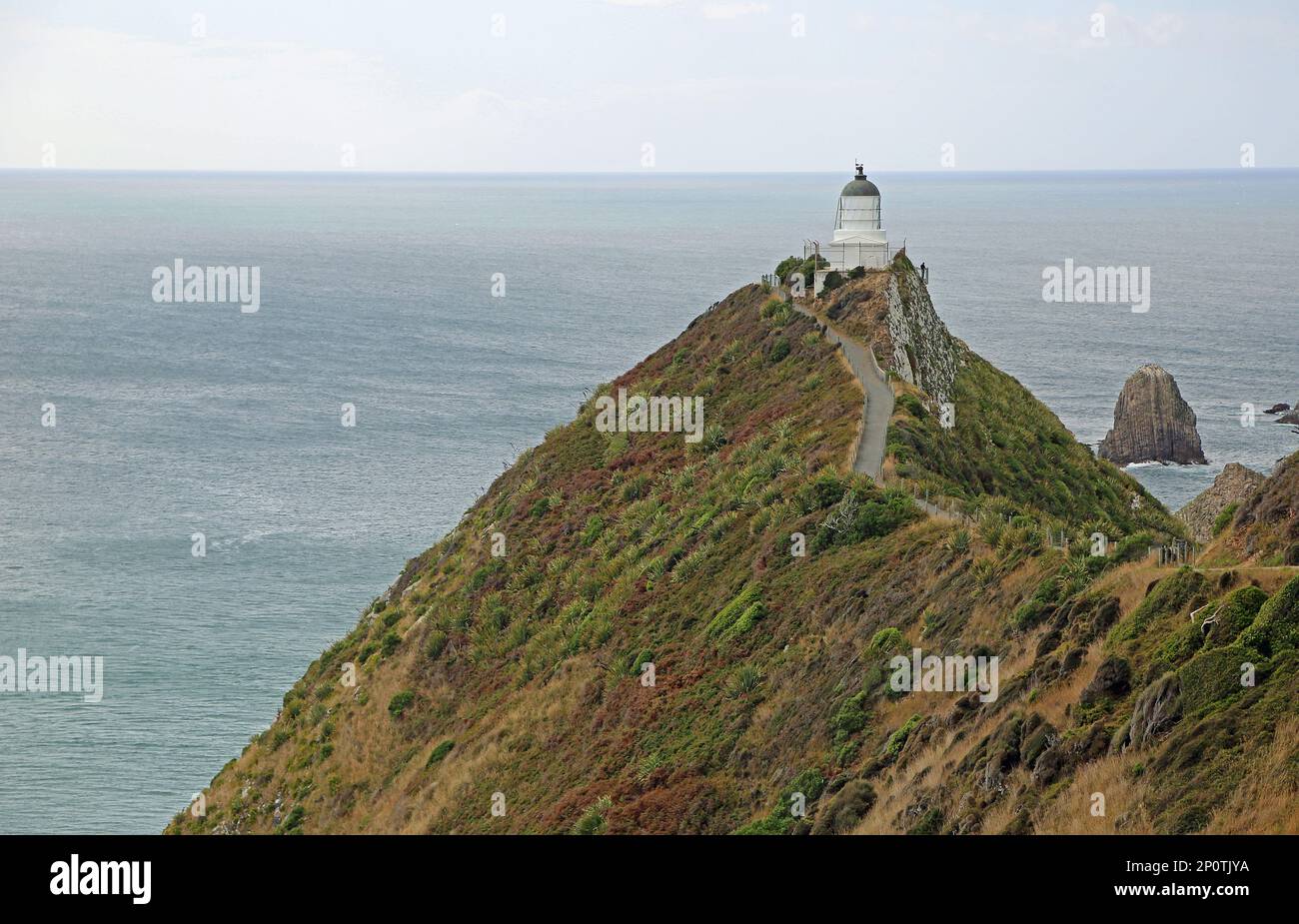 Trail to Nugget Point lighthouse - New Zealand Stock Photo - Alamy