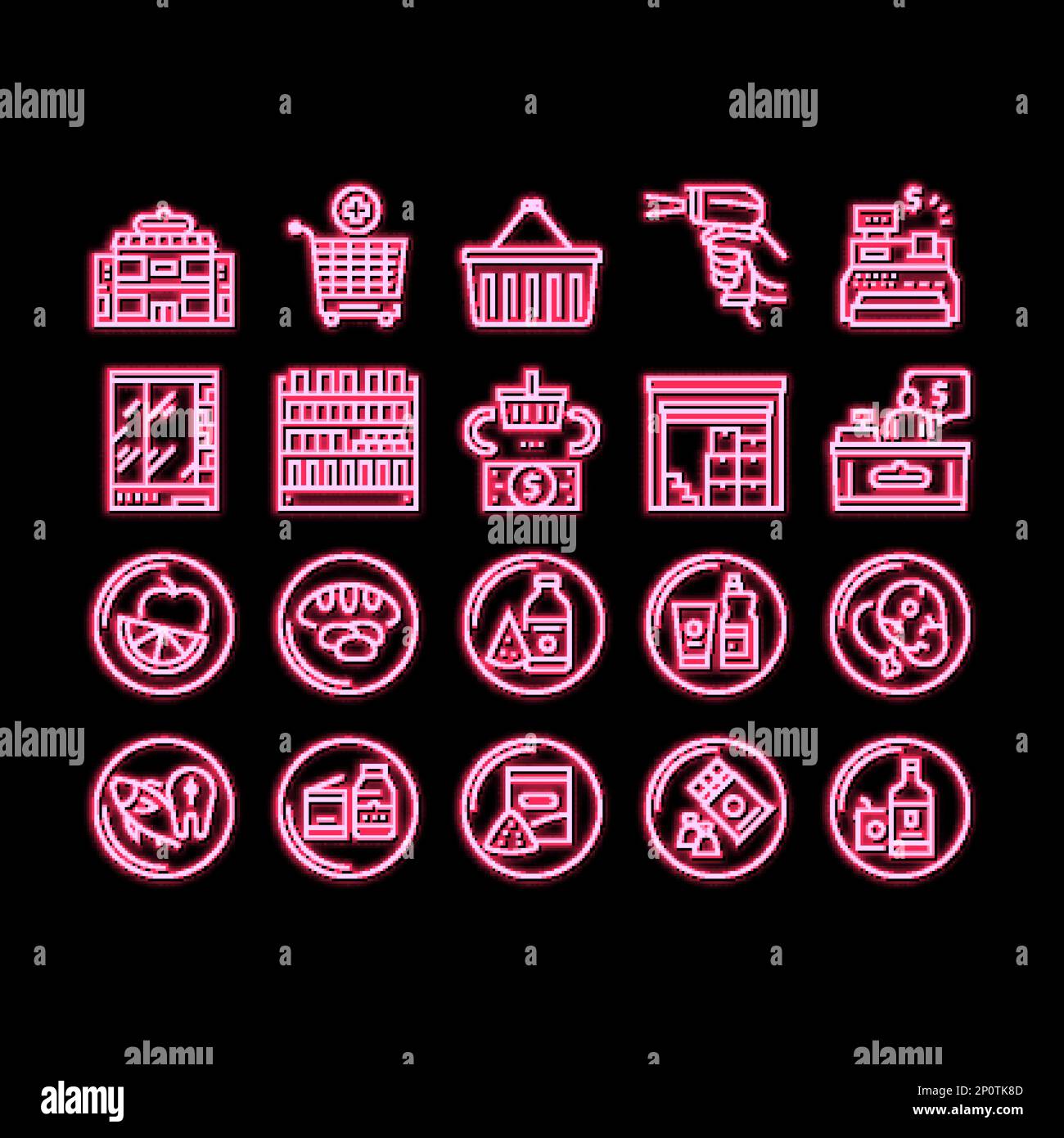 Vintage supermarket cash Stock Vector Images - Alamy