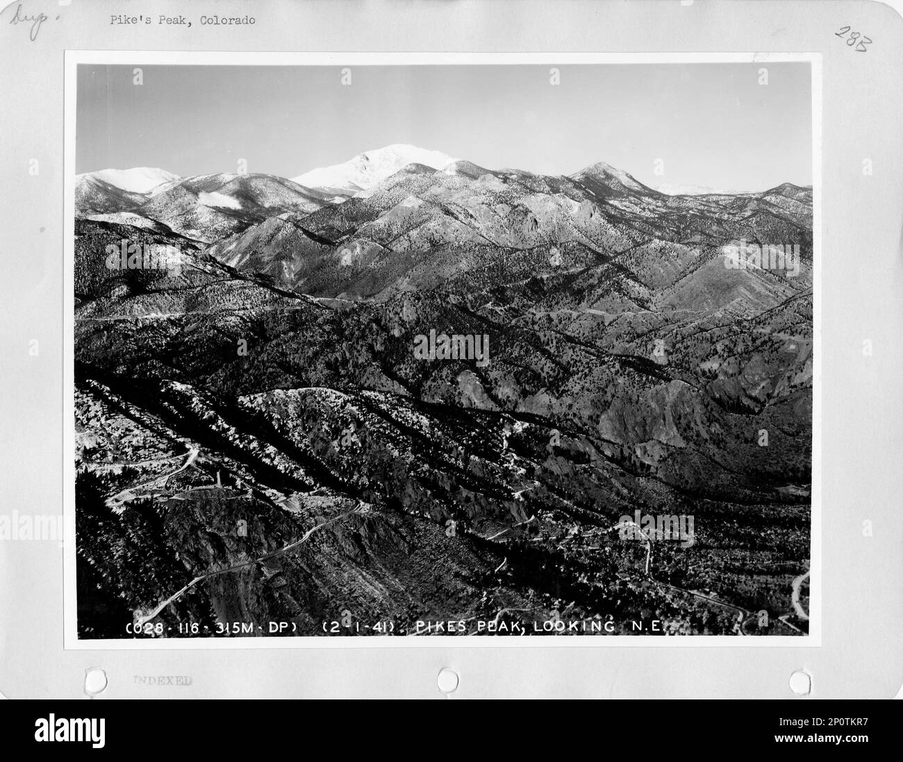 Colorado - Pikes Peak, Aerial Photograph Stock Photo - Alamy