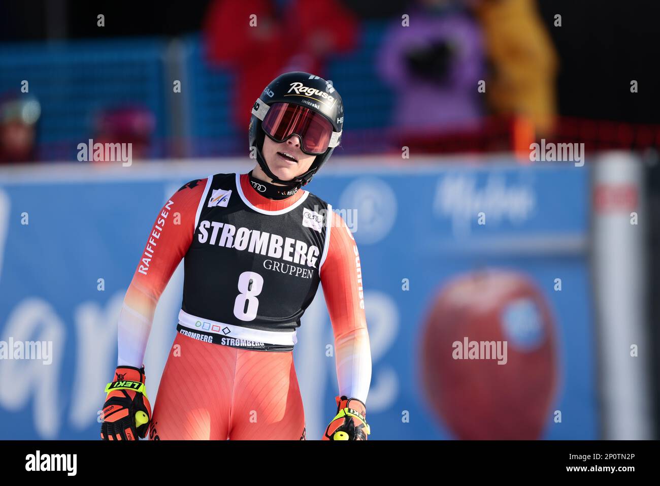 Kvitfjell 20230303.Lara Gut-Behrami from Switzerland at the finish line ...
