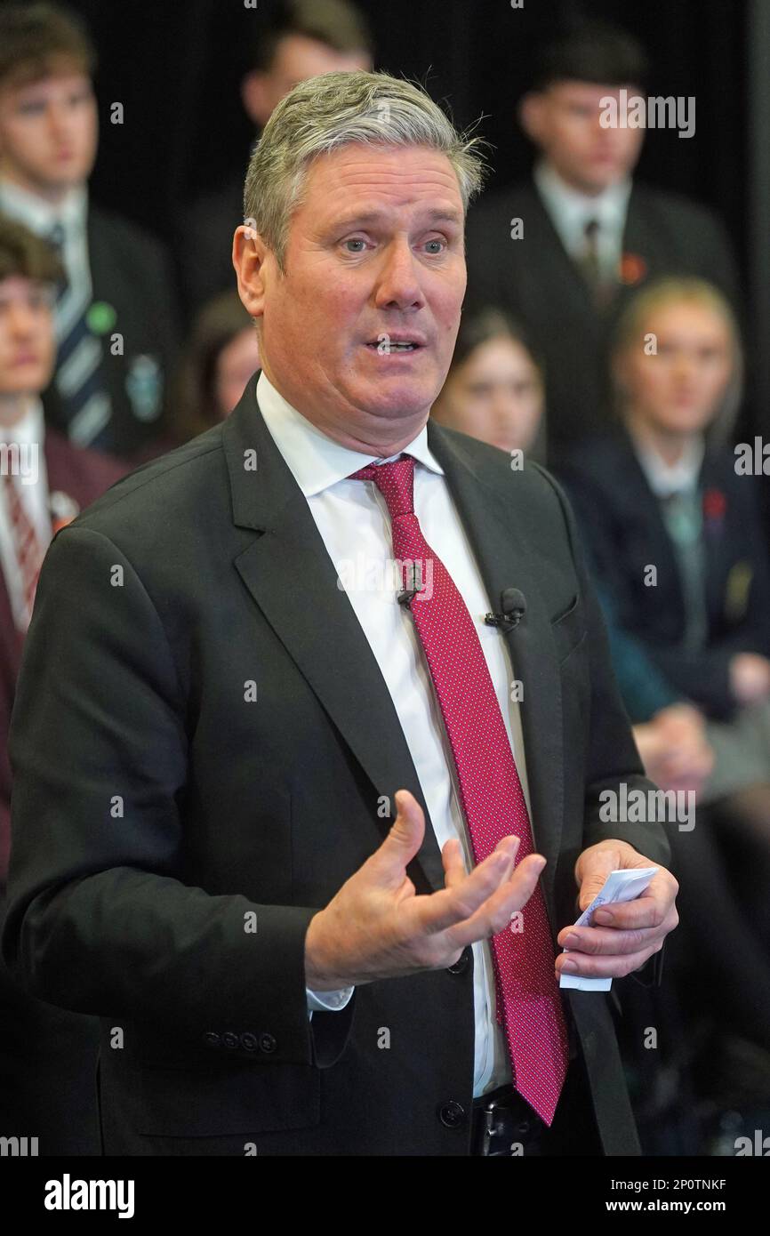 Labour leader Sir Keir Starmer delivers a speech for the Hume ...