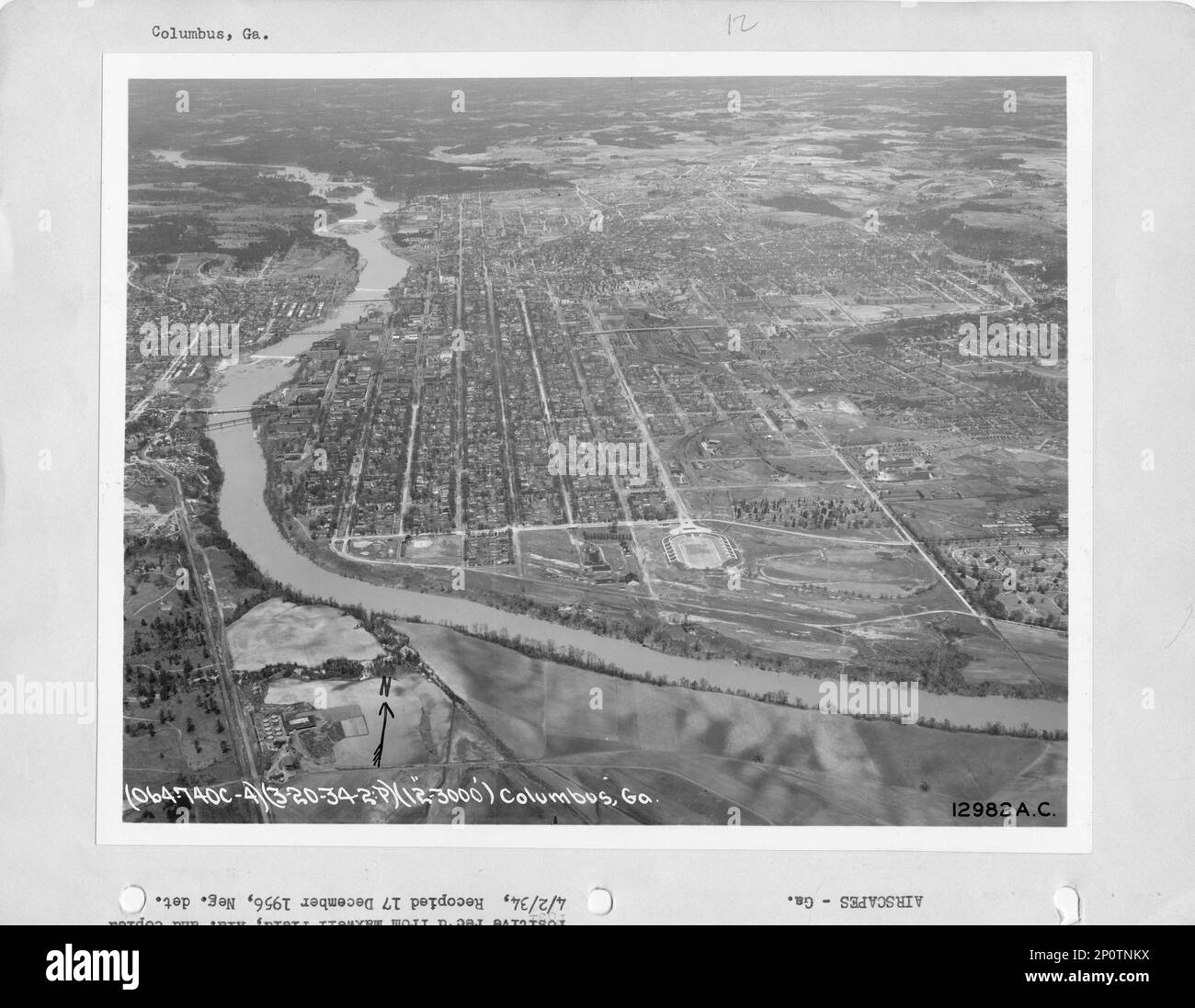 Georgia - Columbus, Aerial Photograph Stock Photo - Alamy