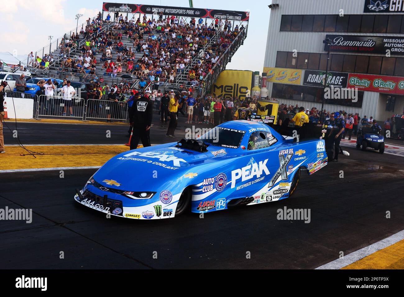 24 September 2016: John Force (7 FC) JFR Chevrolet Camaro NHRA Funny ...