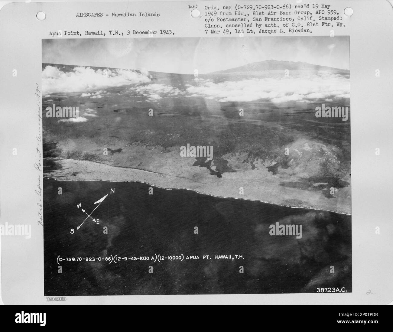 Hawaii - Alia Point through Cape Kumukahi, Aerial Photograph Stock ...
