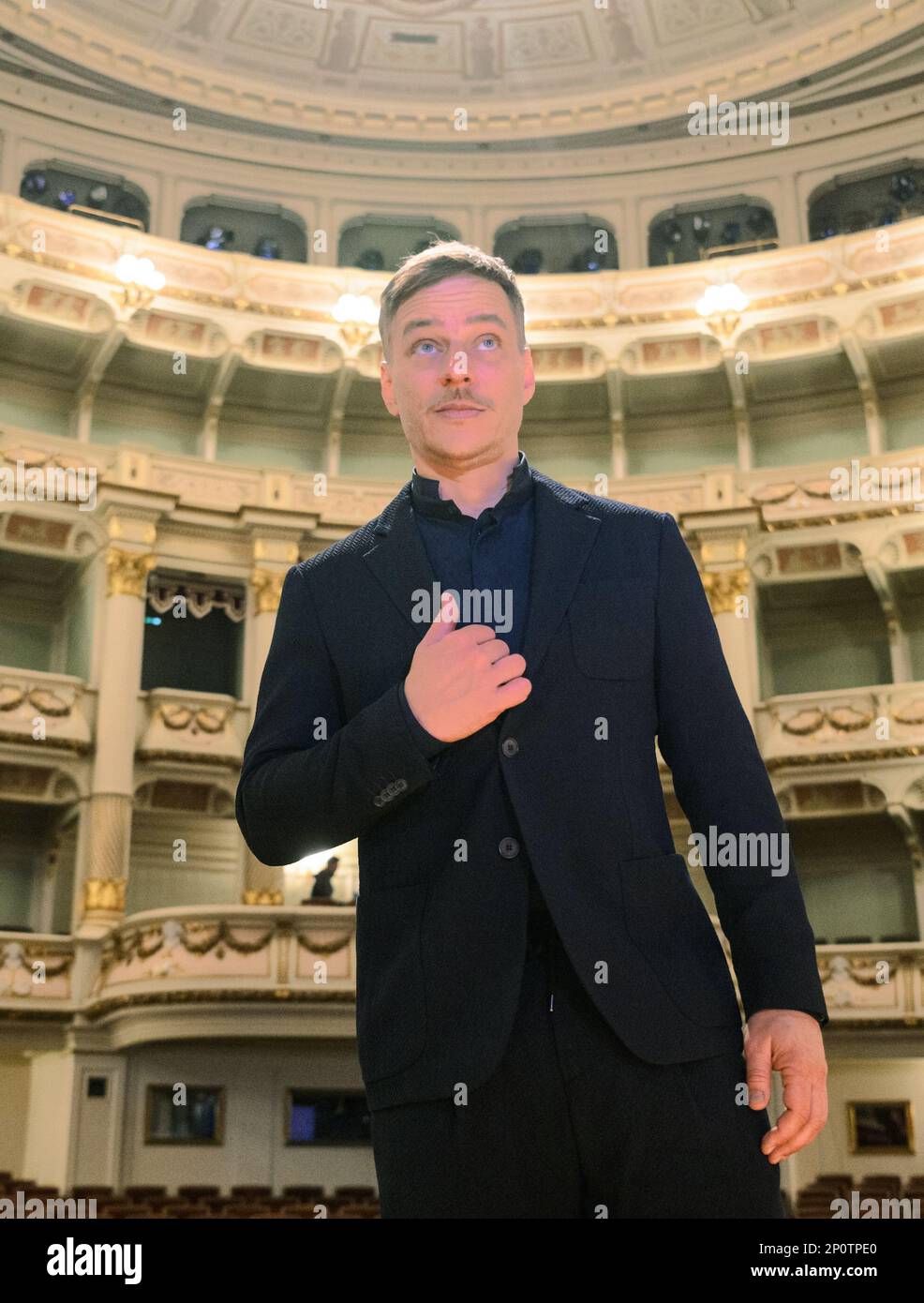 Dresden, Germany. 03rd Mar, 2023. Actor Thomas "Tom" Wlaschiha speaks ...