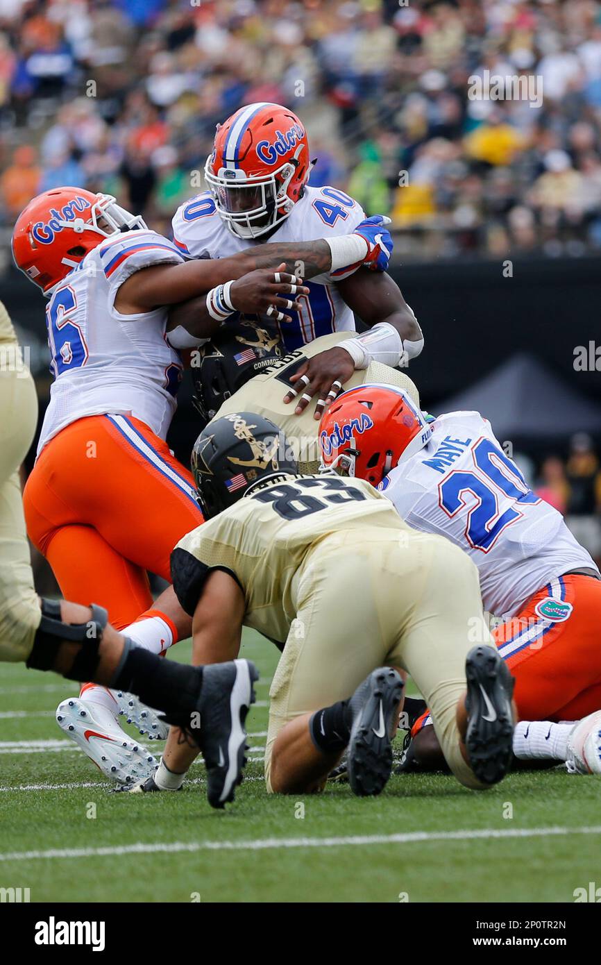 October 1, 2016: Florida Gators outside linebacker Jarrad Davis (40 ...
