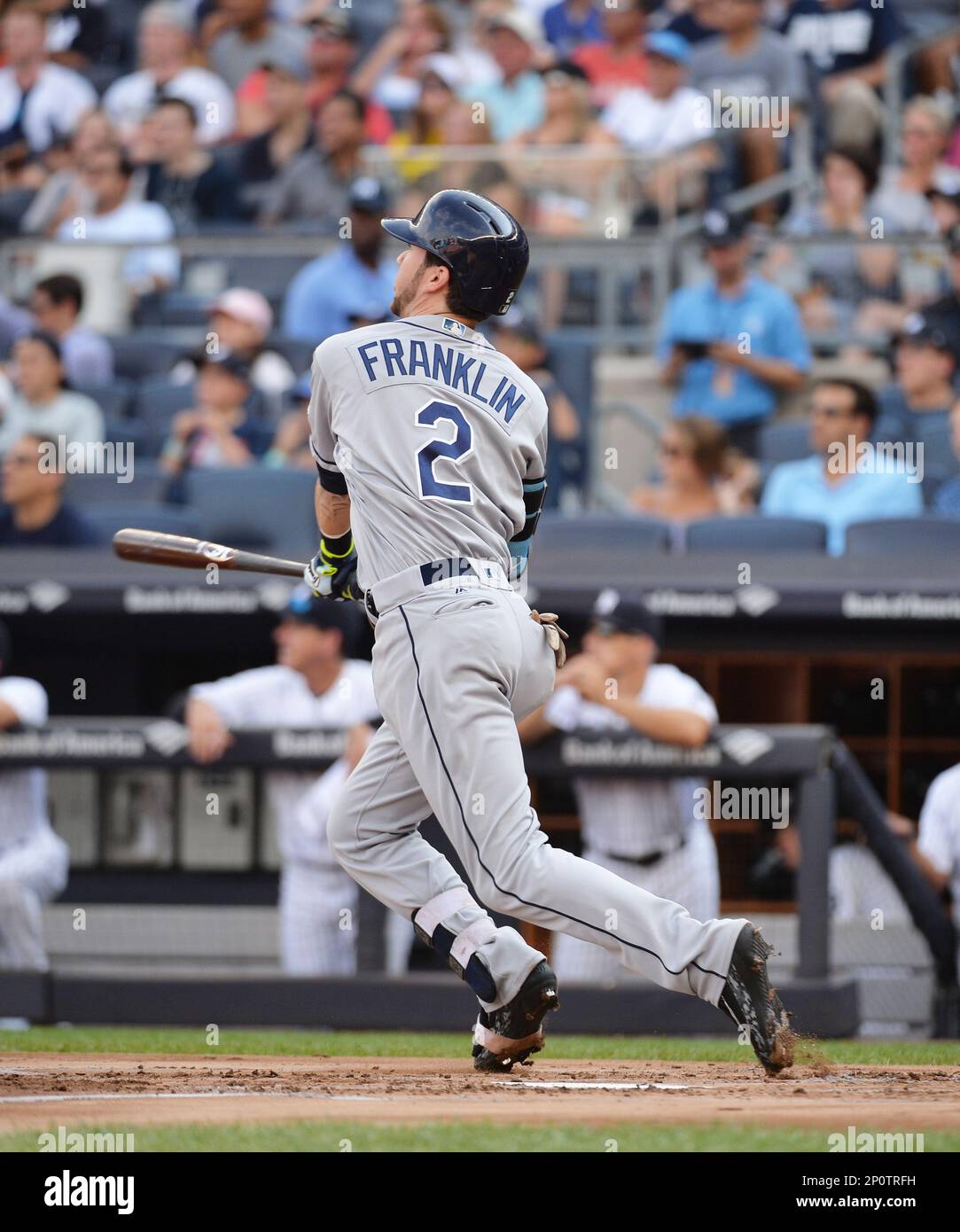 Tampa Bay Rays infielder Nick Franklin (2) during game against the New ...
