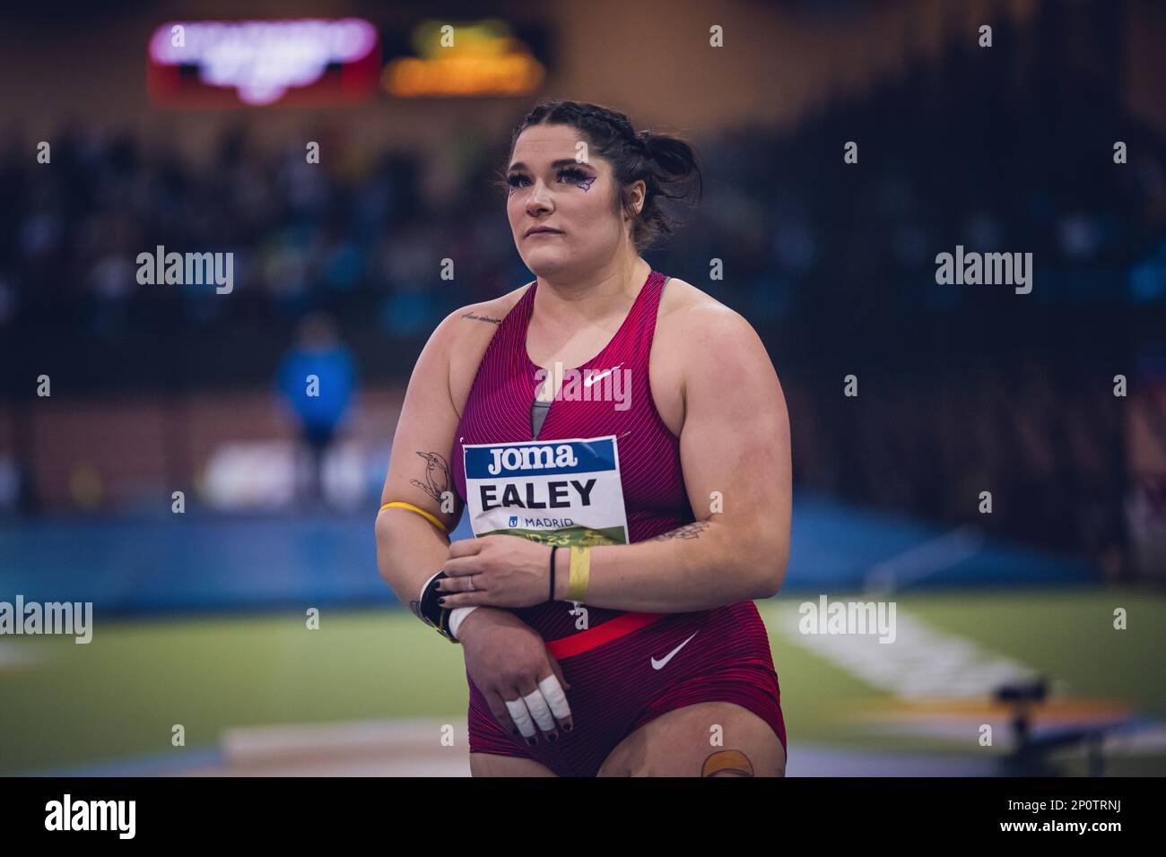 Chase Ealey participating in the Madrid Indoor Tour of Madrid 2023 ...